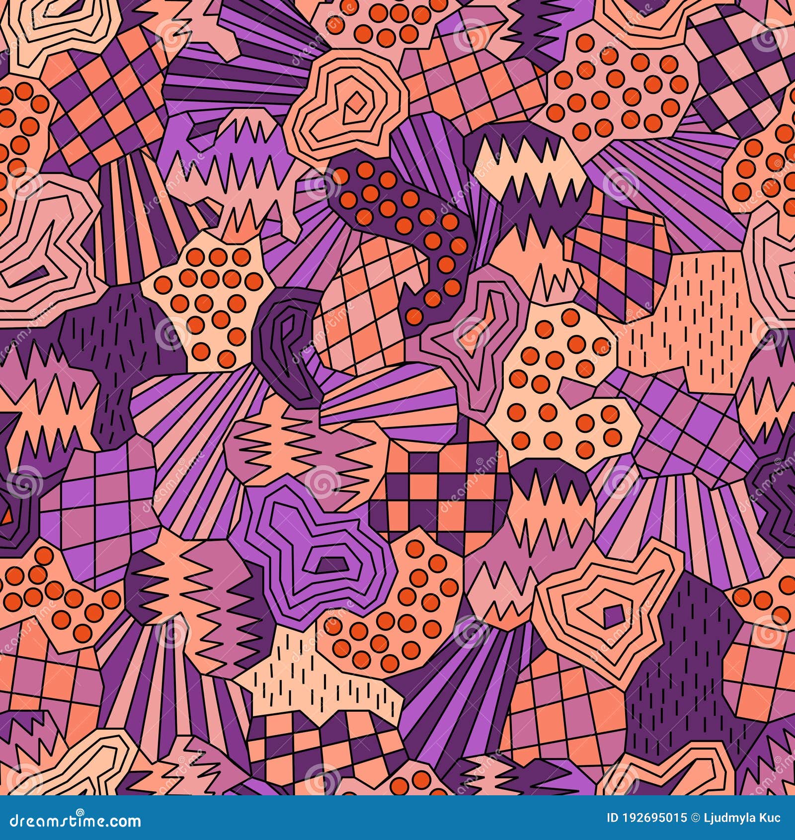 Violet Tiles Seamless Vector Pattern Stock Vector - Illustration of ...