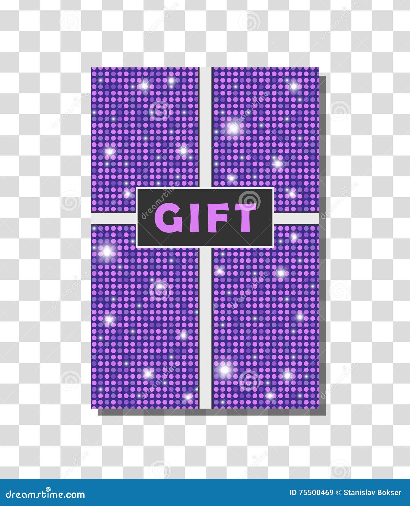 Violet Vector Vintage Gift Card Design with Shining Rounds Background ...