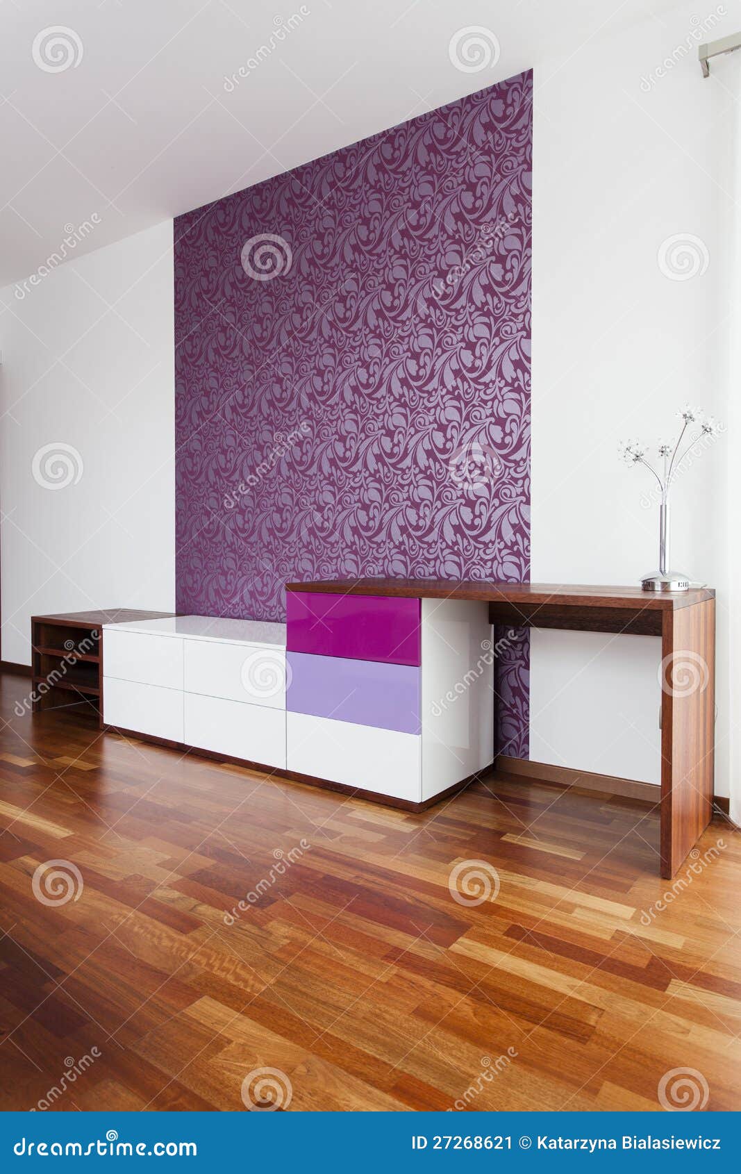 Violet wall stock image. Image of indoor, desk, mansion - 27268621