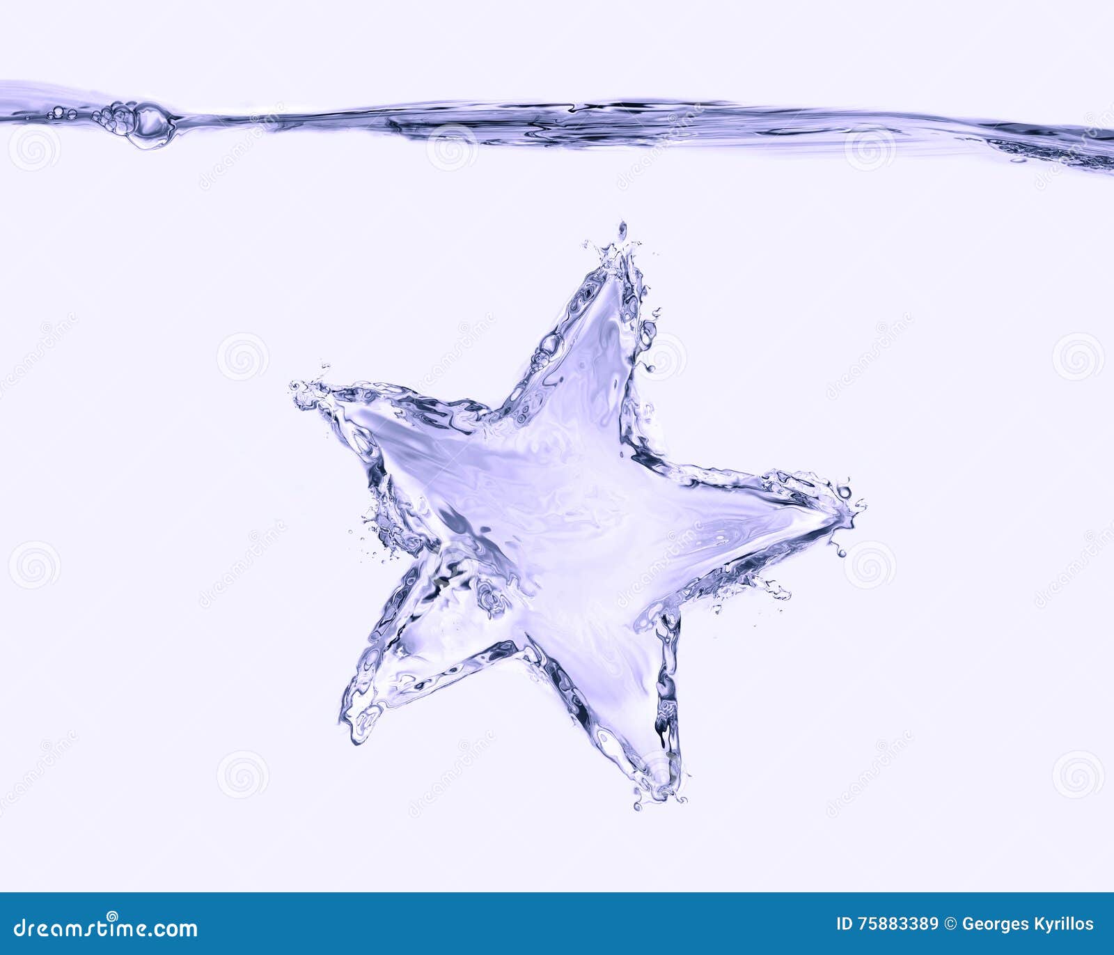 Violet Water Star stock image. Image of surreal, wave - 75883389
