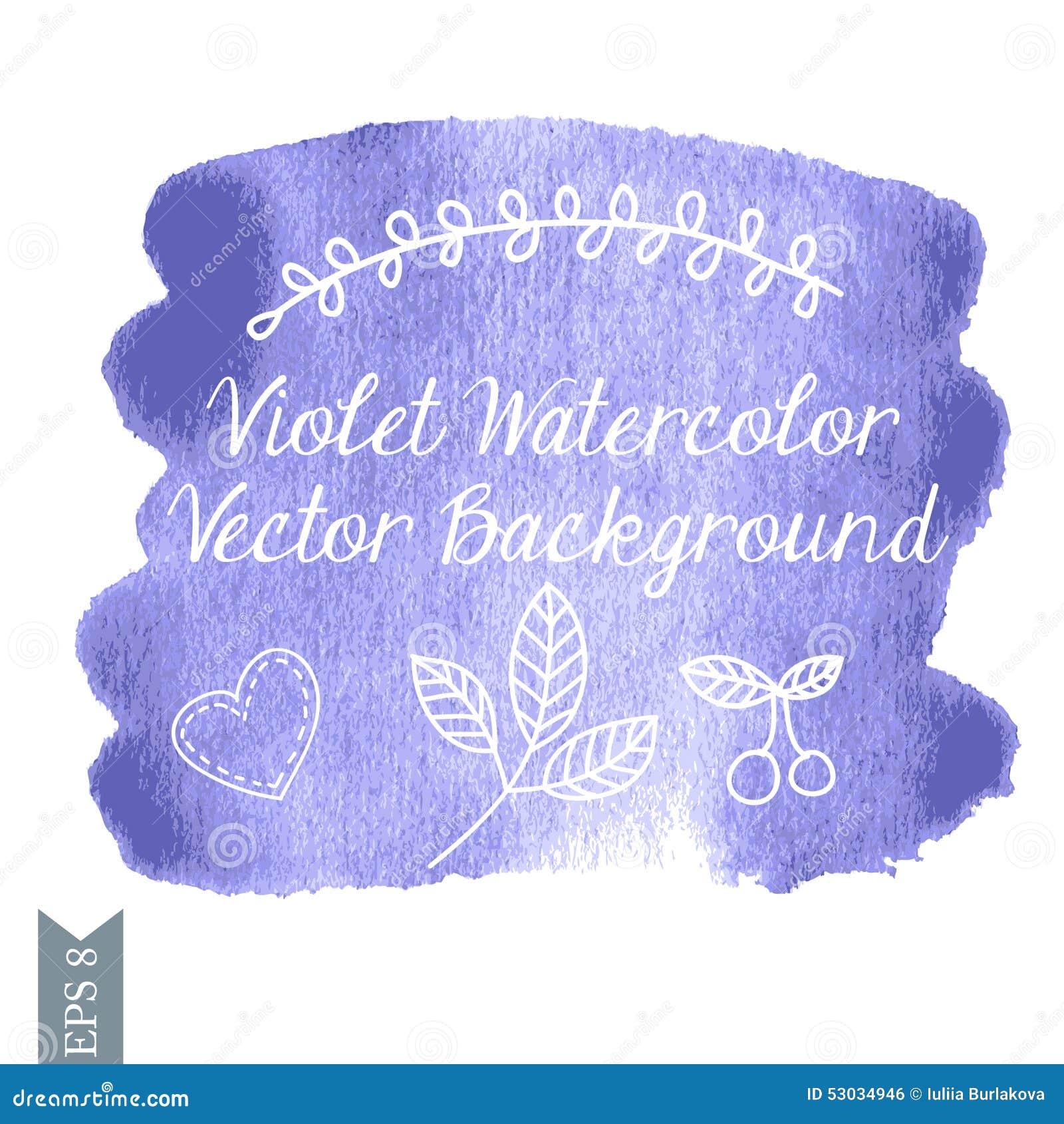 Violet Watercolor Vector Back Stock Vector - Illustration of blue ...