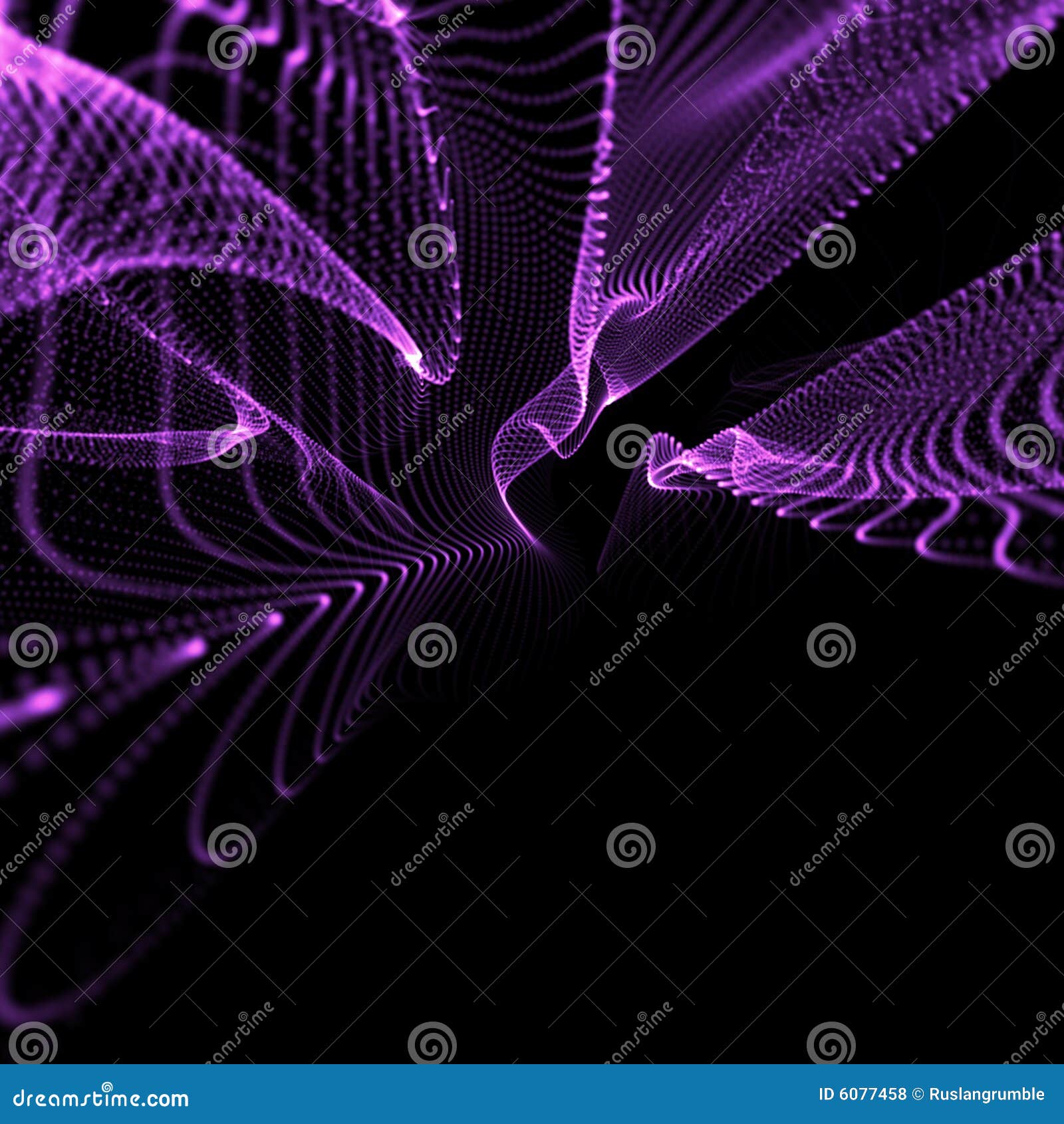 Violet Waves in Perspective Stock Illustration - Illustration of ...