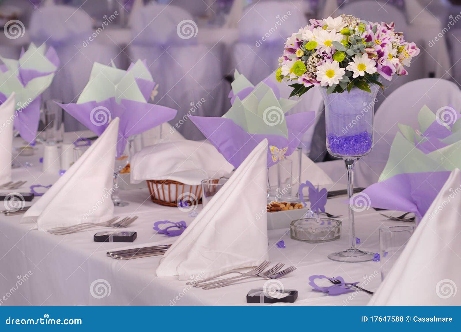 Violet wedding stock photo. Image of plate, dishware - 17647588