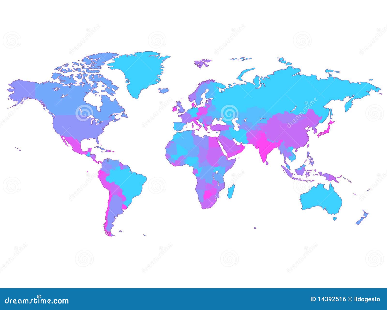 Violet World Map Stock Image | CartoonDealer.com #102292825