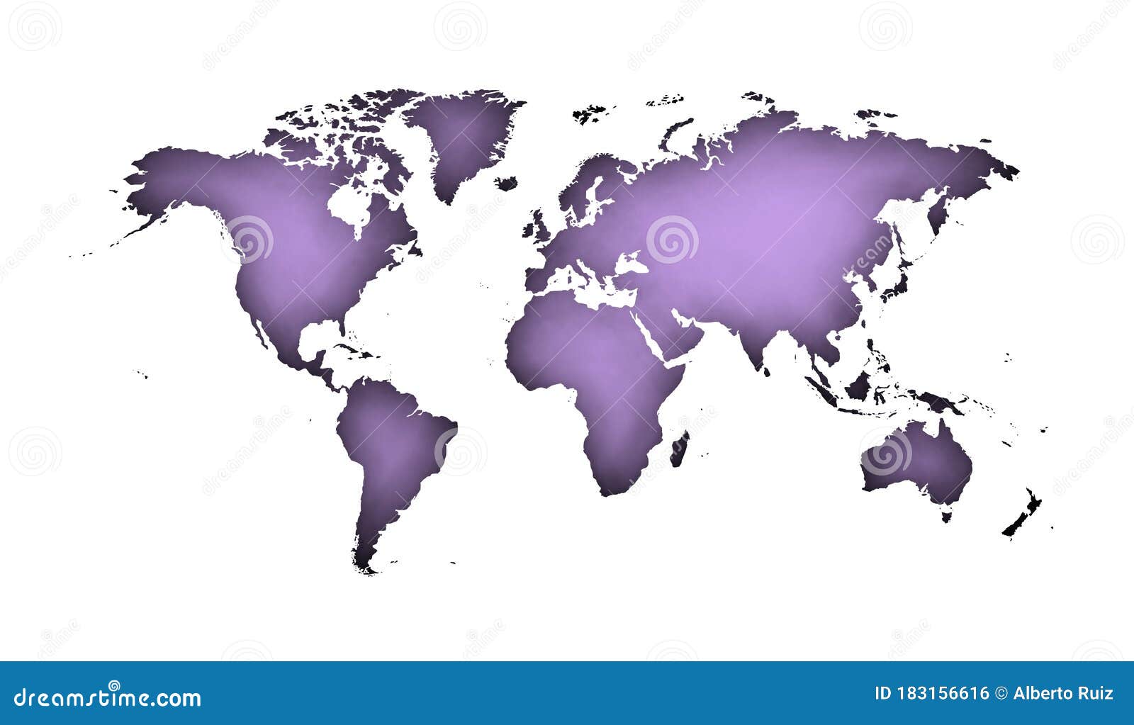 Violet World Map With Countries Vector Illustration | CartoonDealer.com ...