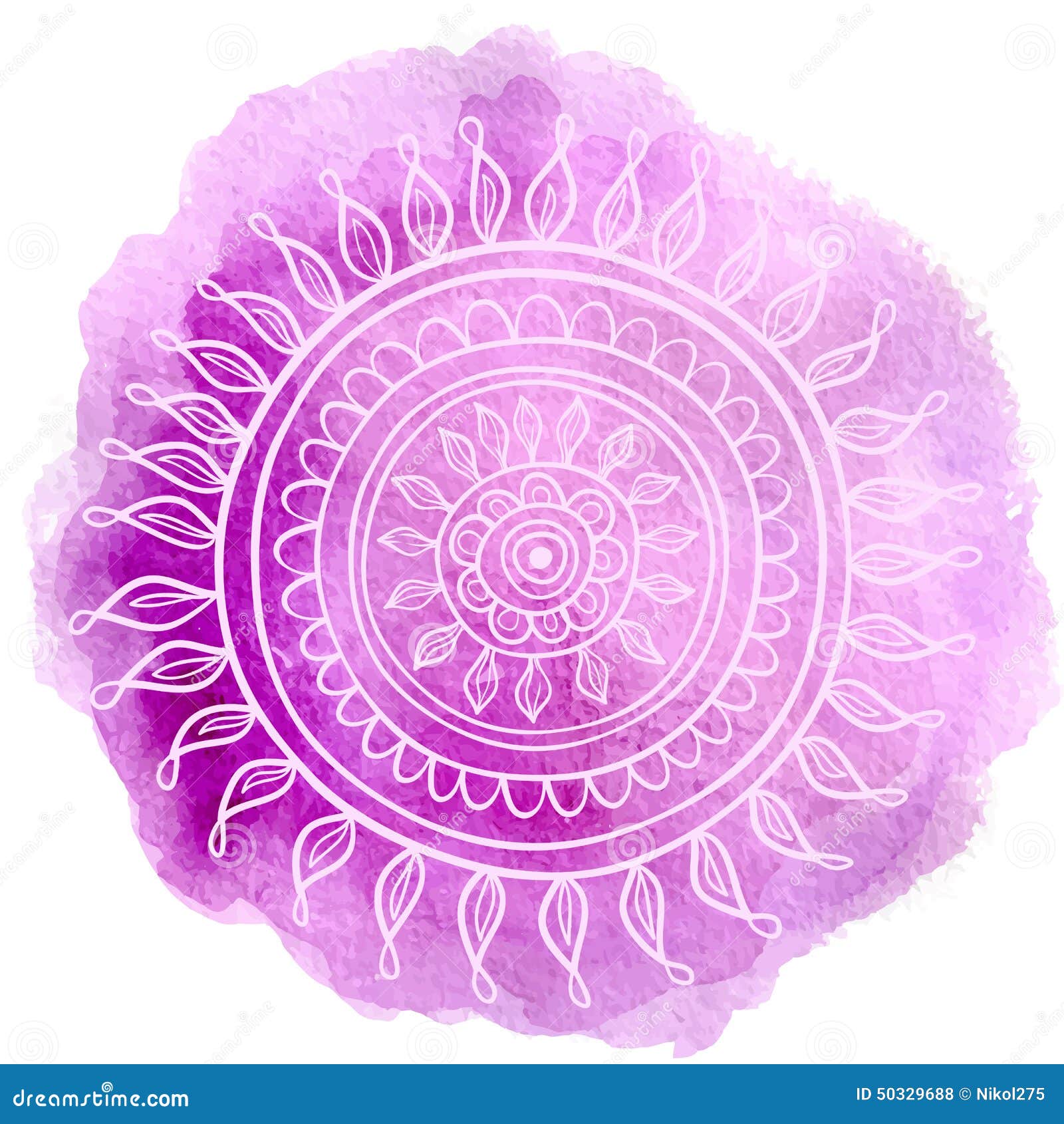 Violeta de la mandala ilustración del vector. Ilustración de fondo ...