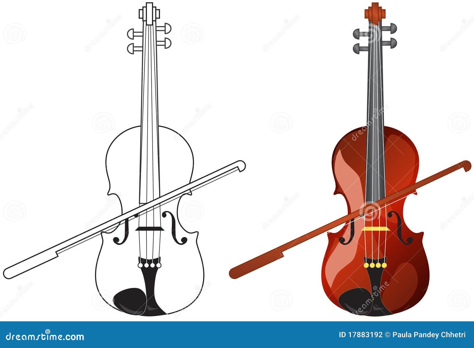 How To Draw A Cartoon Violin