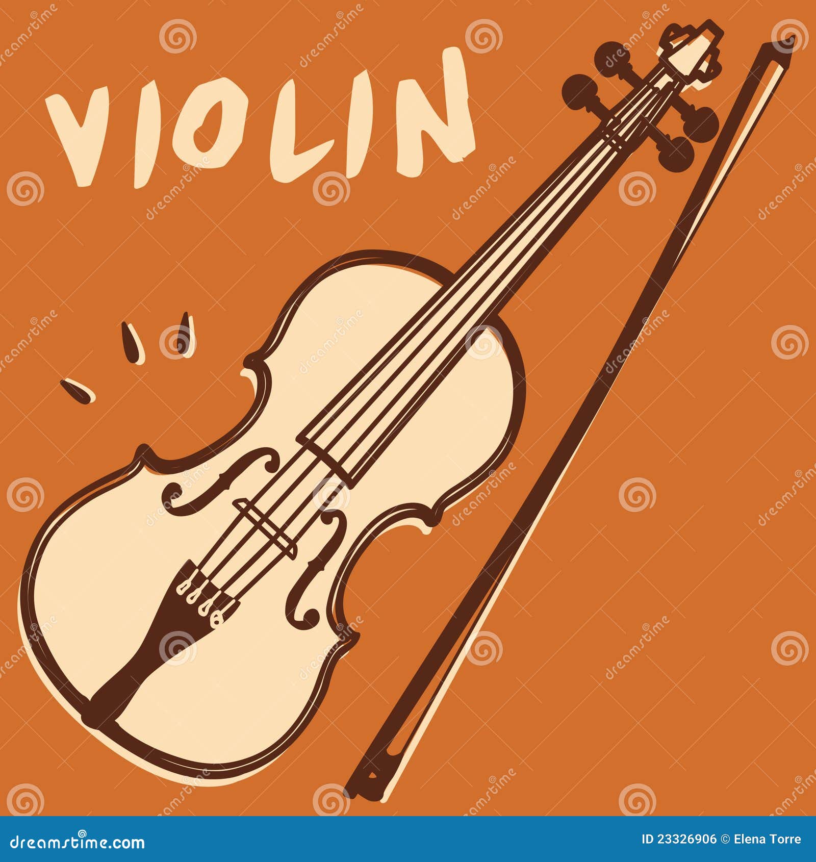 Violin vector stock vector. Illustration of sounds, classic - 23326906