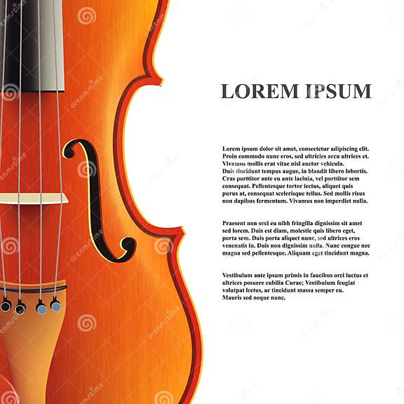 Violin banner. Vector stock vector. Illustration of wooden - 44012657