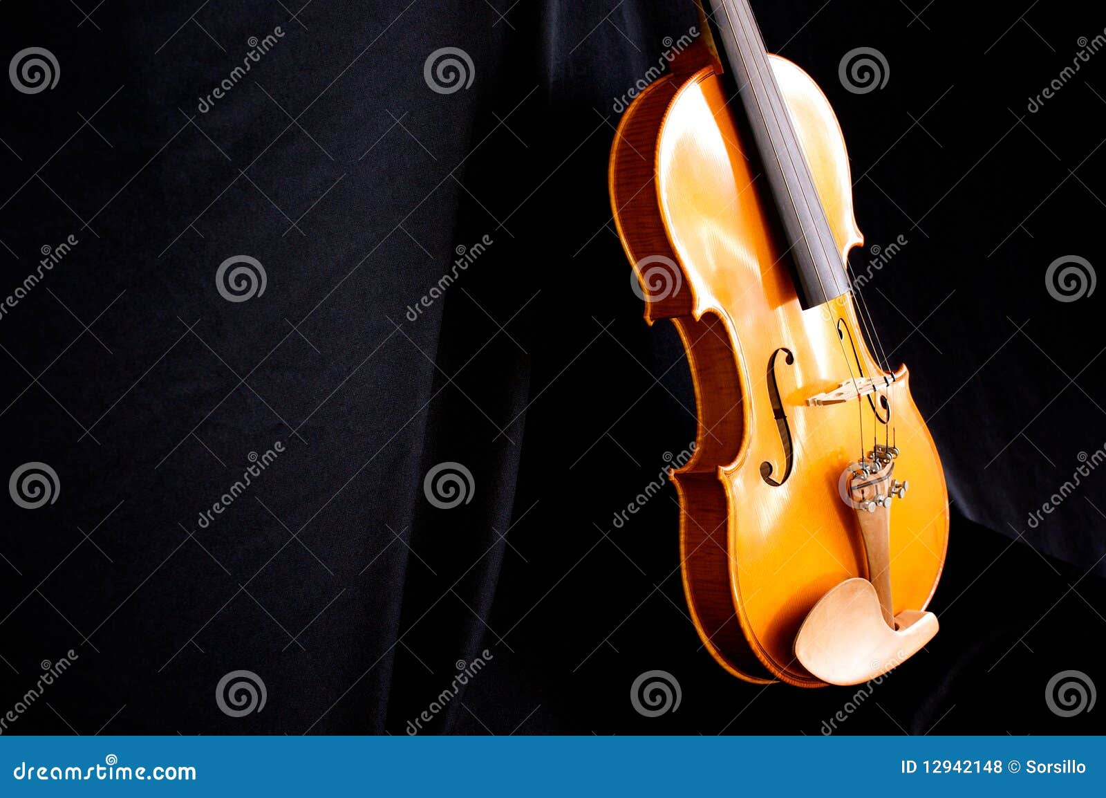 Violin Body Leaning on Black Stock Photo - Image of strings, classical ...