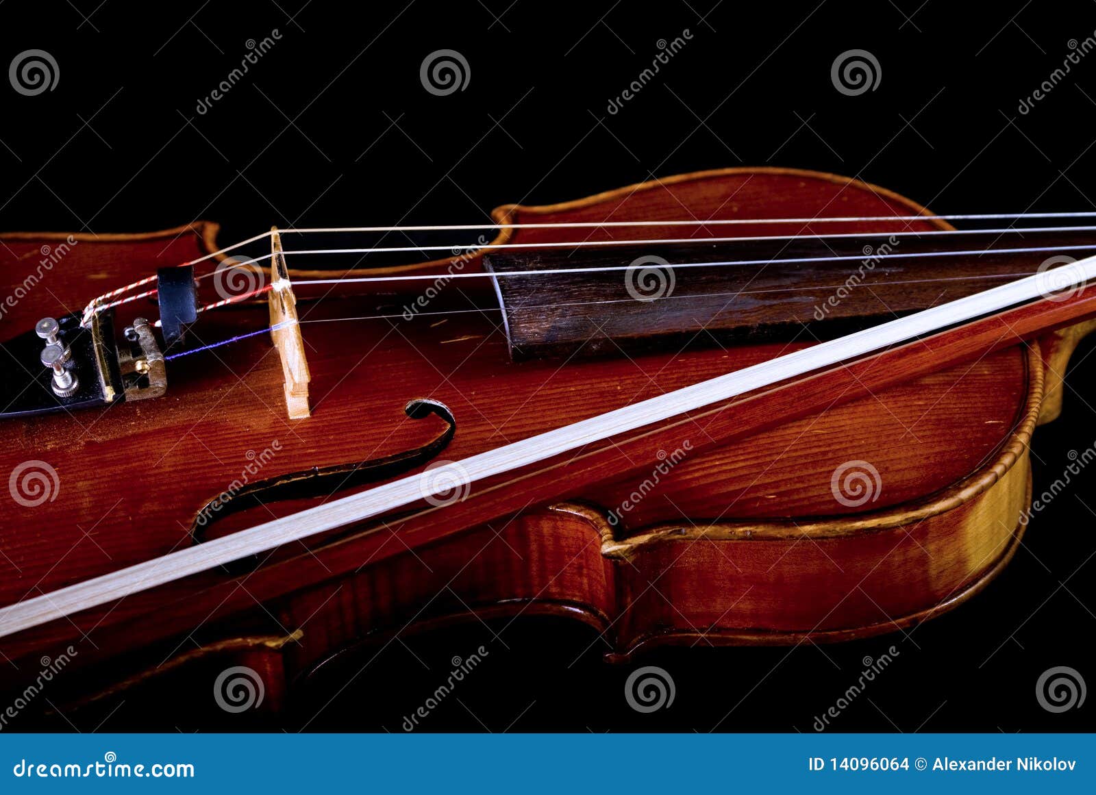 Violin and bow stock photo. Image of wooden, entertainment - 14096064