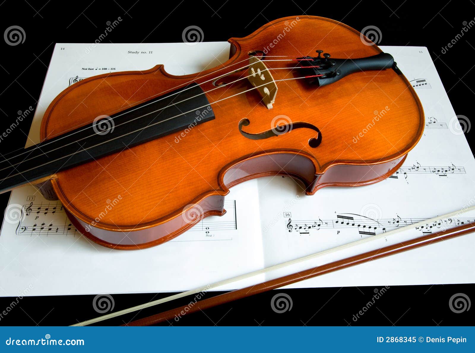 Violin and a Bow stock image. Image of sheet, notation - 2868345