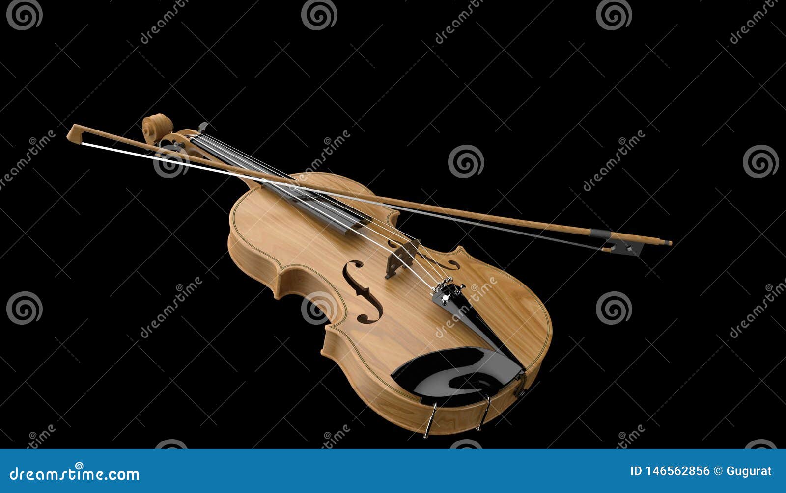 Violin With Bow Classical Musical Instruments Of Orchestra Closeup ...