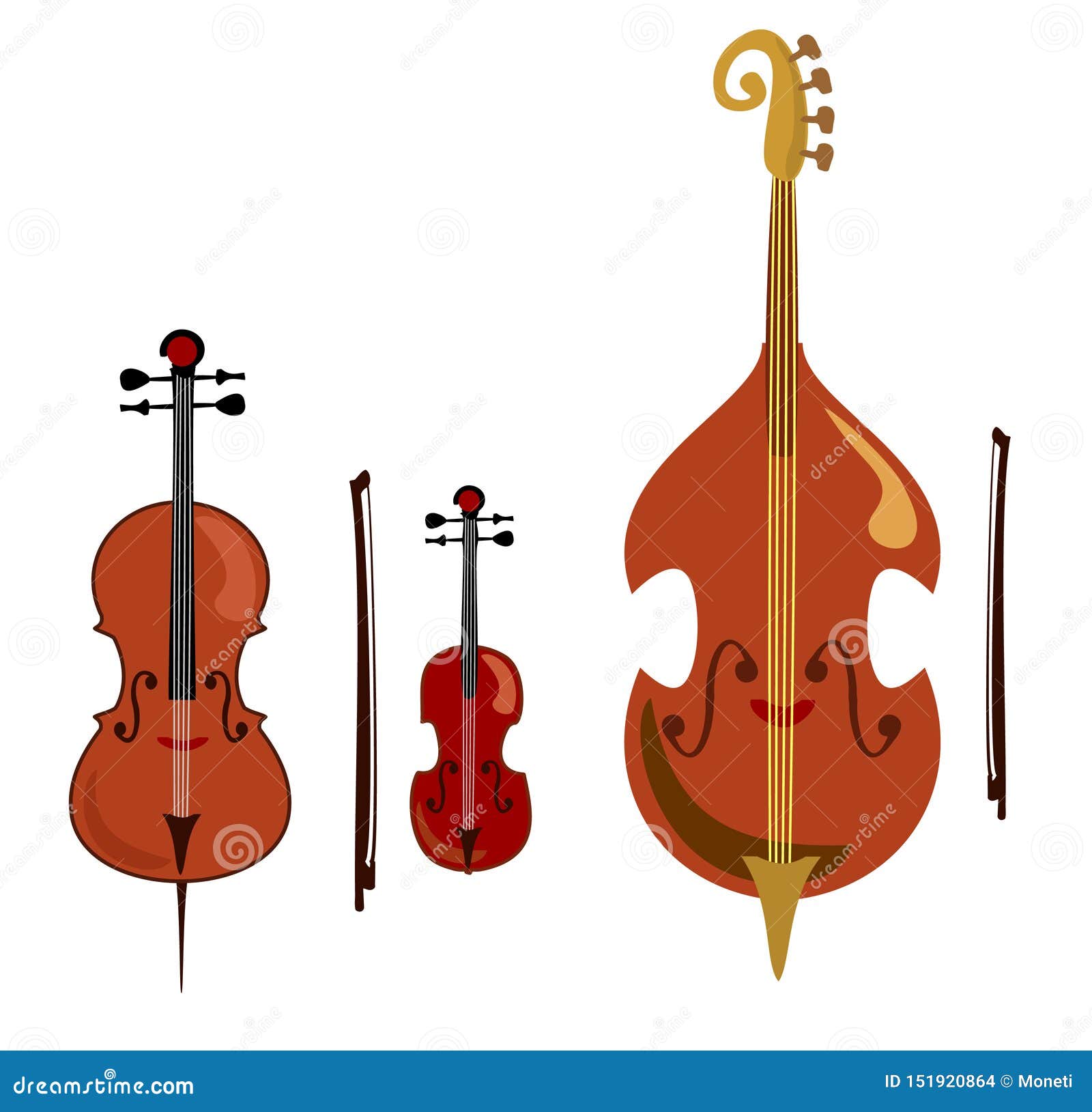 Pull Down Wall Chart Poster Orchestra Strings Cello Double Bass Violin