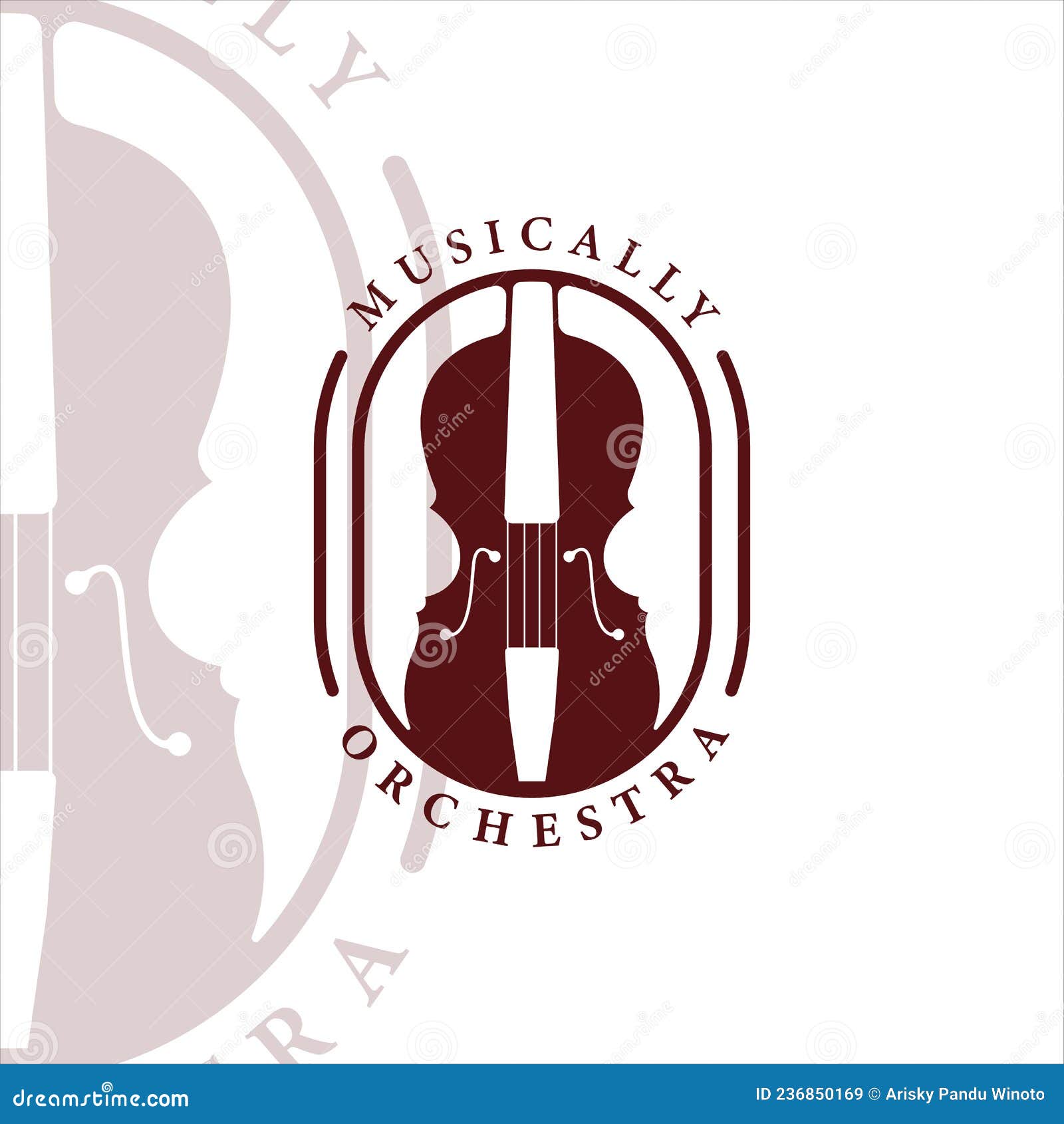 Violin or Cello Logo Vintage Vector Illustration Template Icon Graphic ...