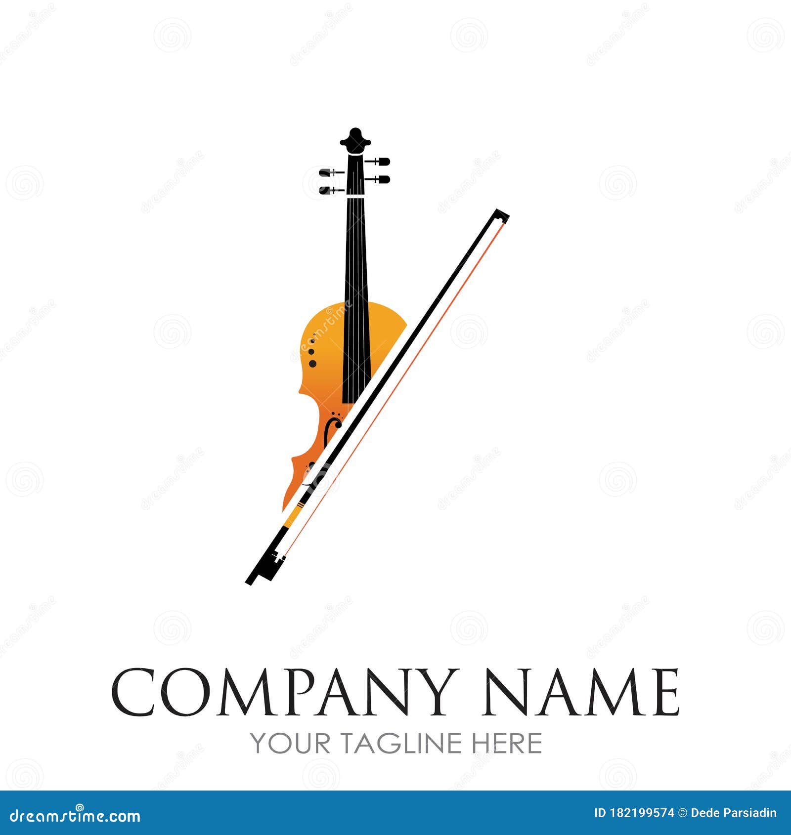 Violin / Classical Music - Vector Logo Illustration Design Template ...