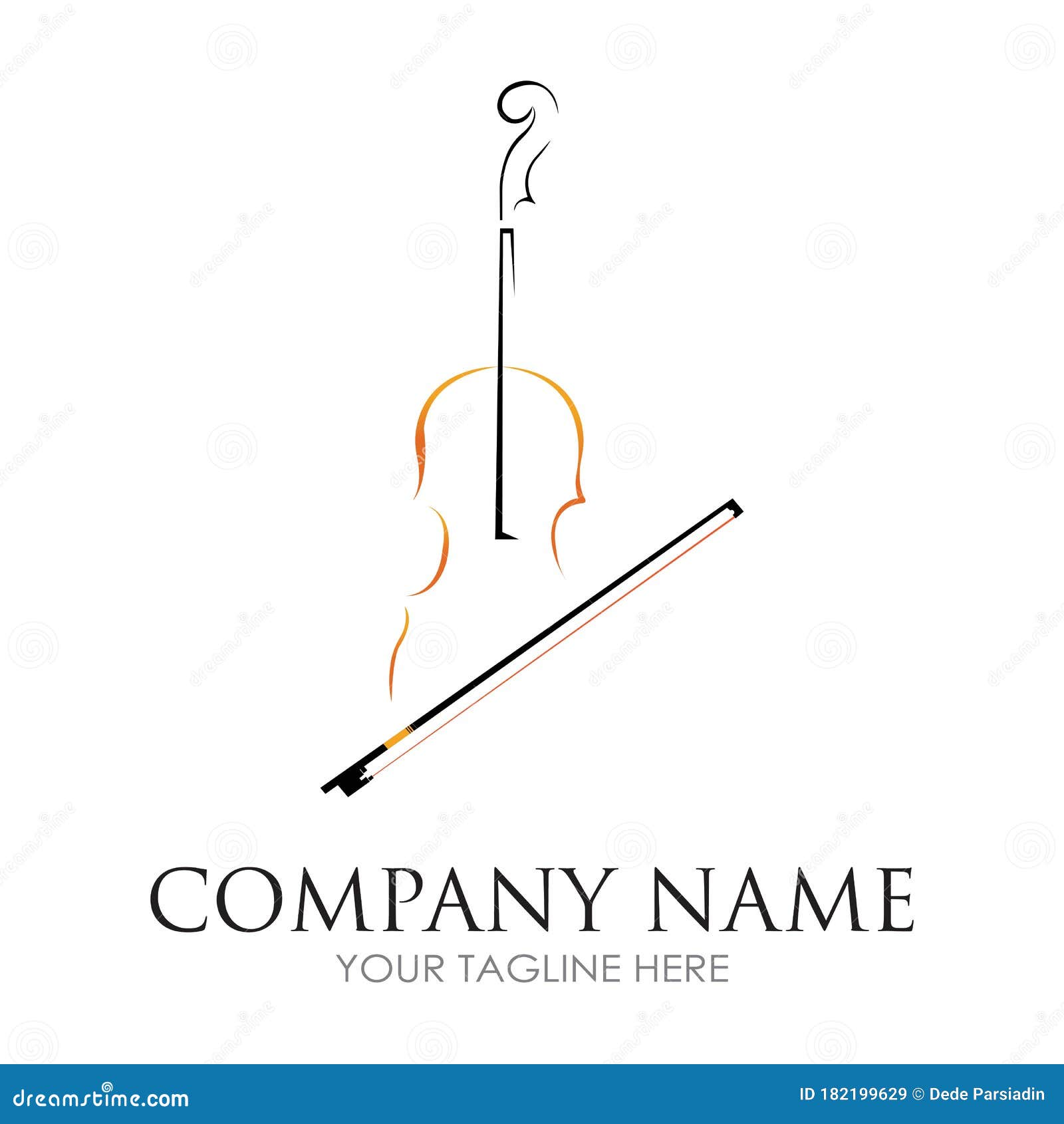 Violin / Classical Music - Vector Logo Illustration Design Template ...