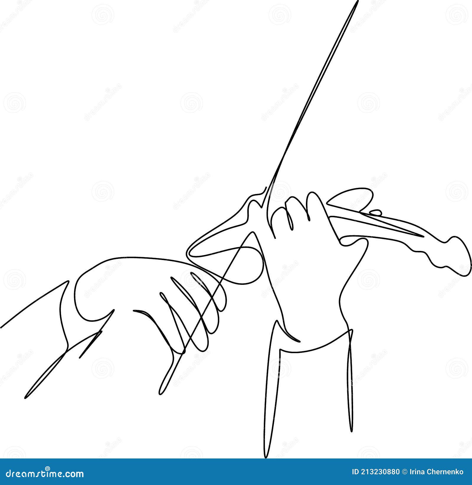 Violin Continuous Single Line Drawing Vector Music Instrument Stock ...