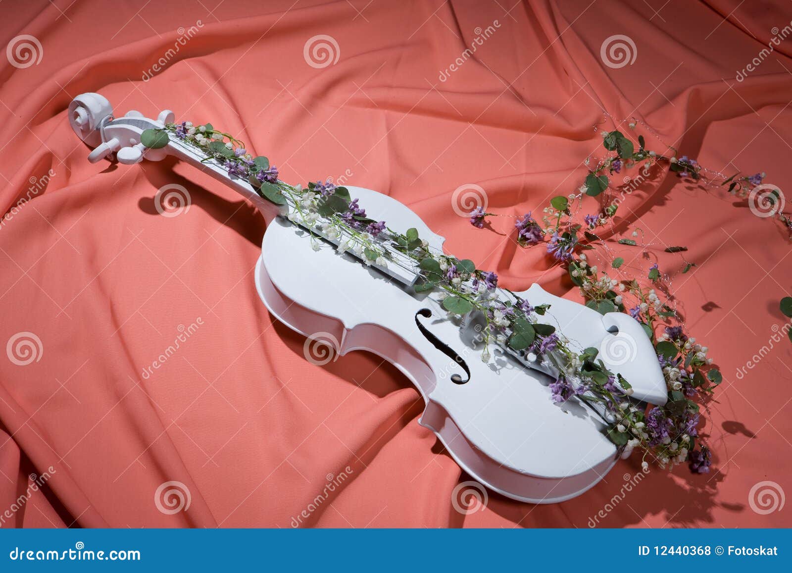 Violin and Flowers stock photo. Image of individuality - 12440368