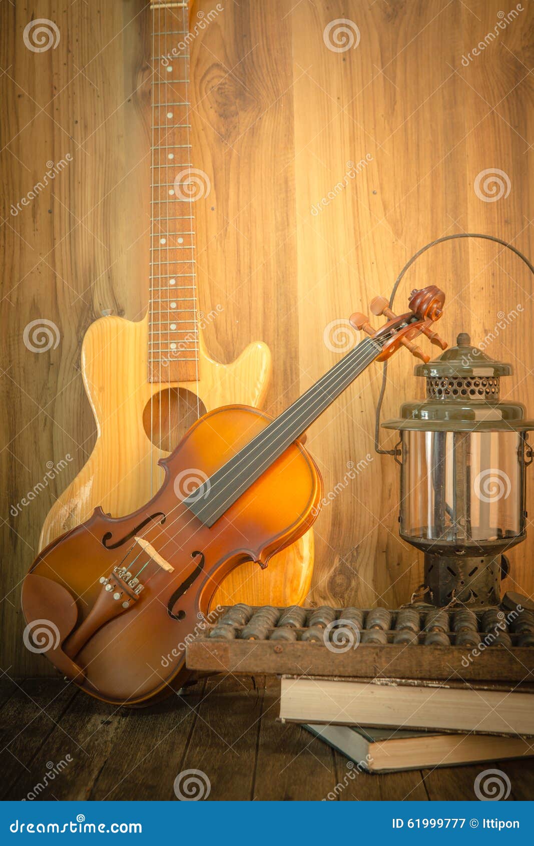 Violin -guitar still life stock image. Image of life - 61999777