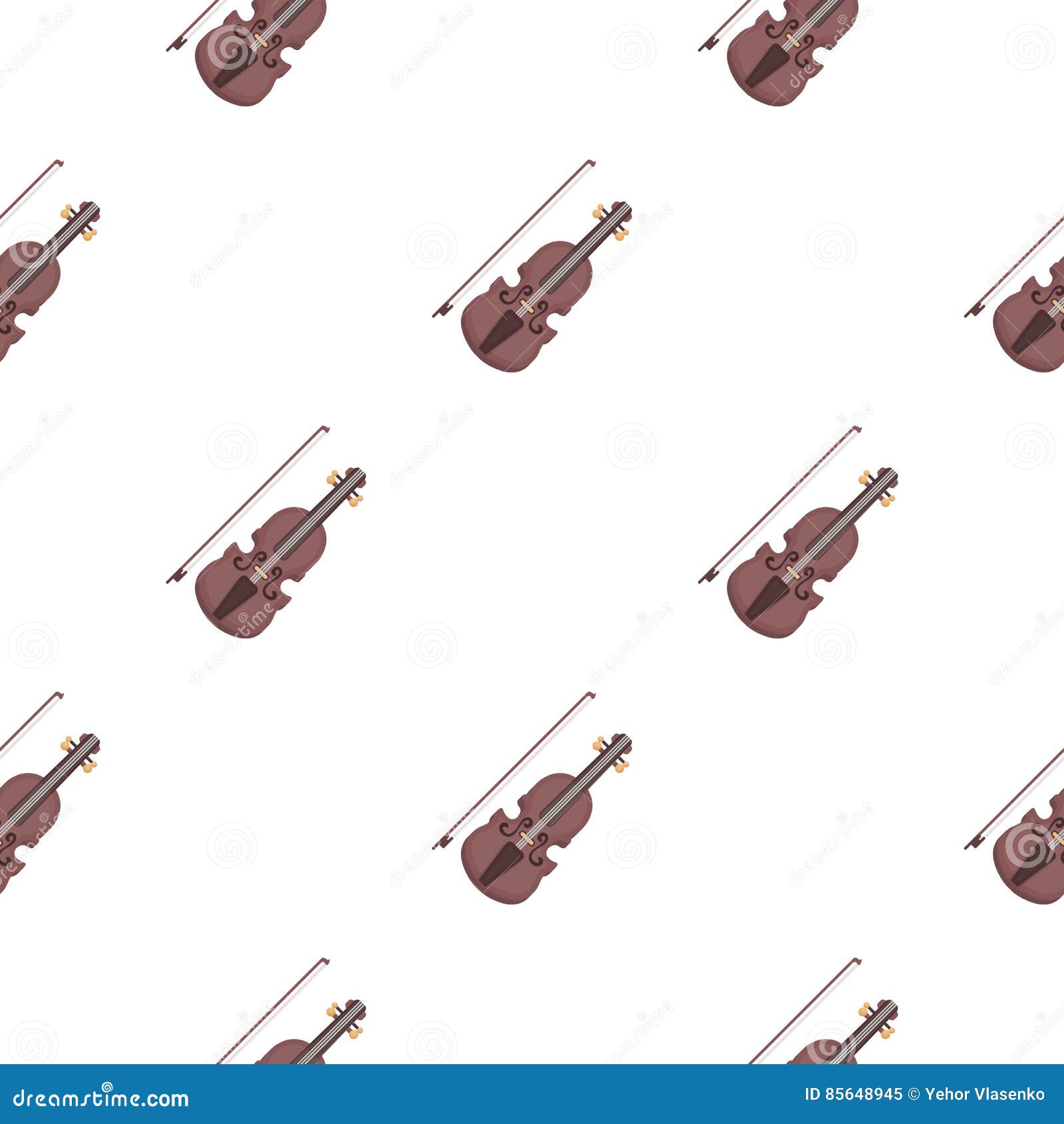 Violin Icon in Cartoon Style on White Background. Musical Instruments ...