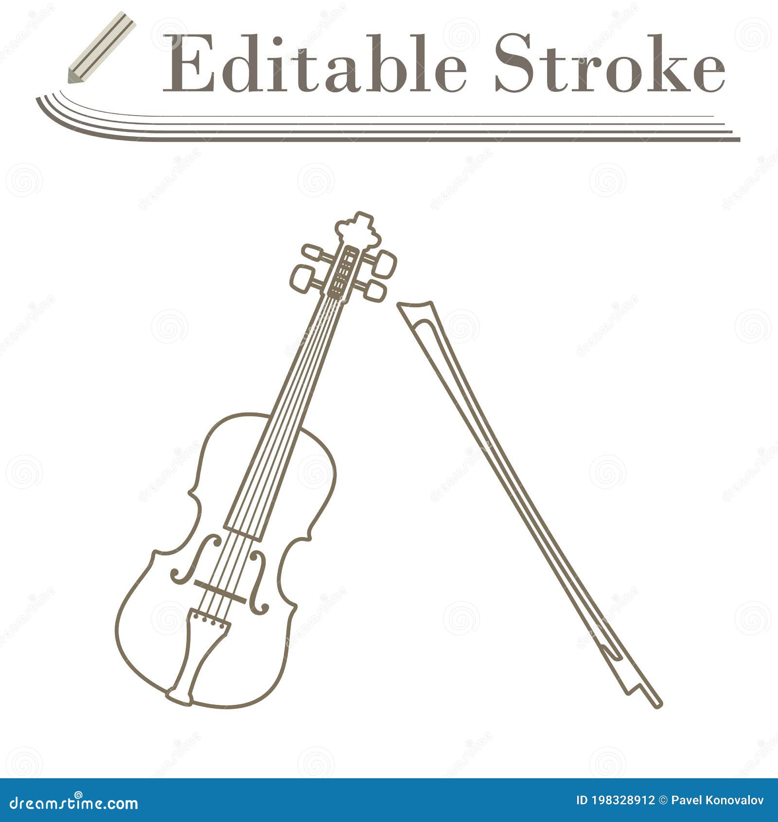 Violin Icon stock vector. Illustration of antique, background - 198328912