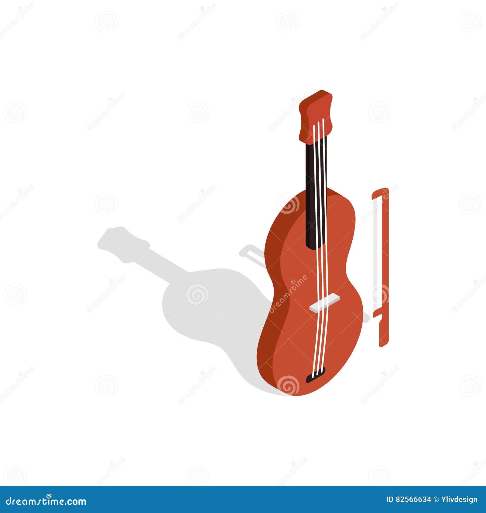 Violin Icon in Isometric 3d Style Stock Vector - Illustration of ...