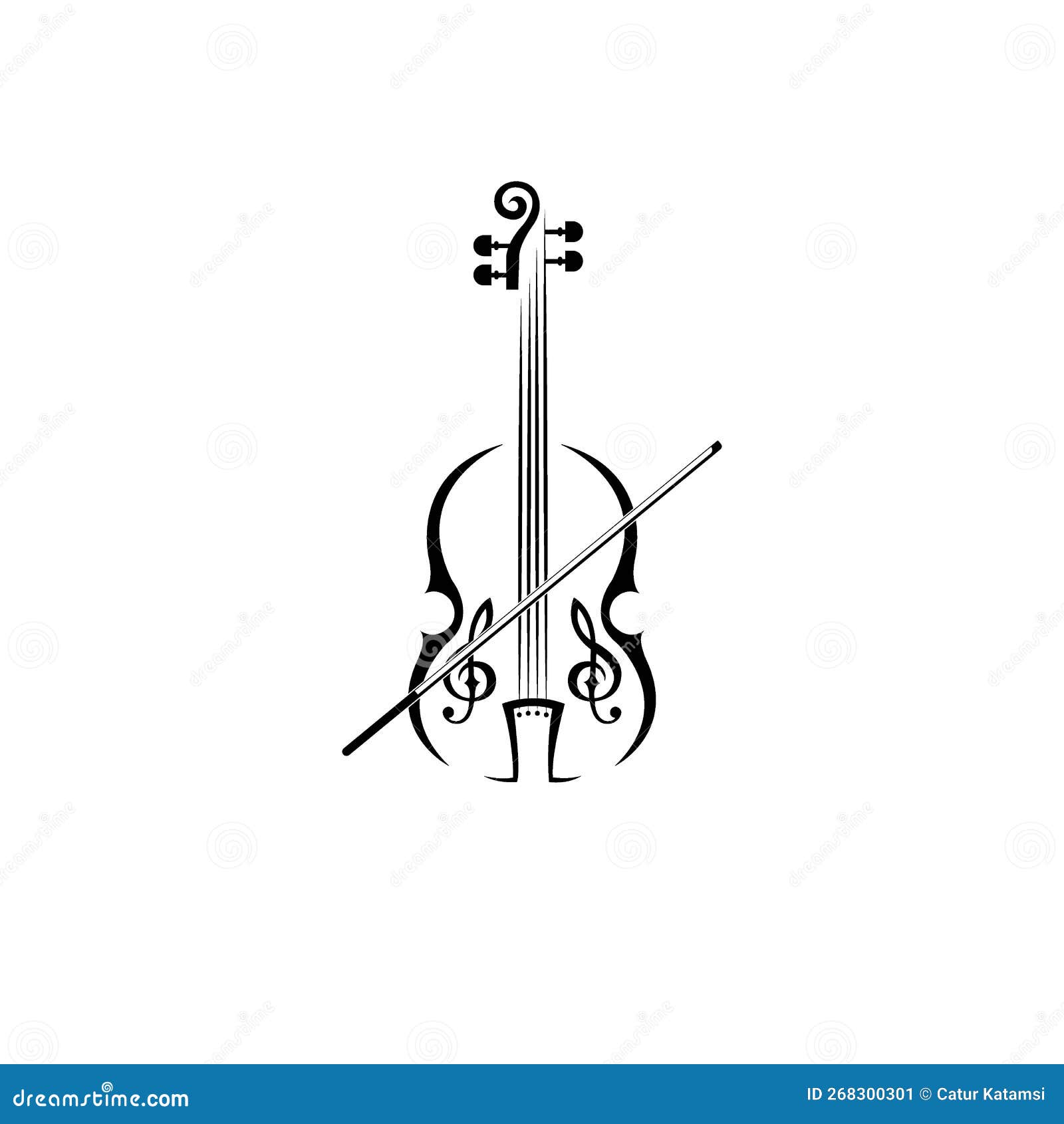 Violin Icon Logo Vector Design Template Stock Illustration ...