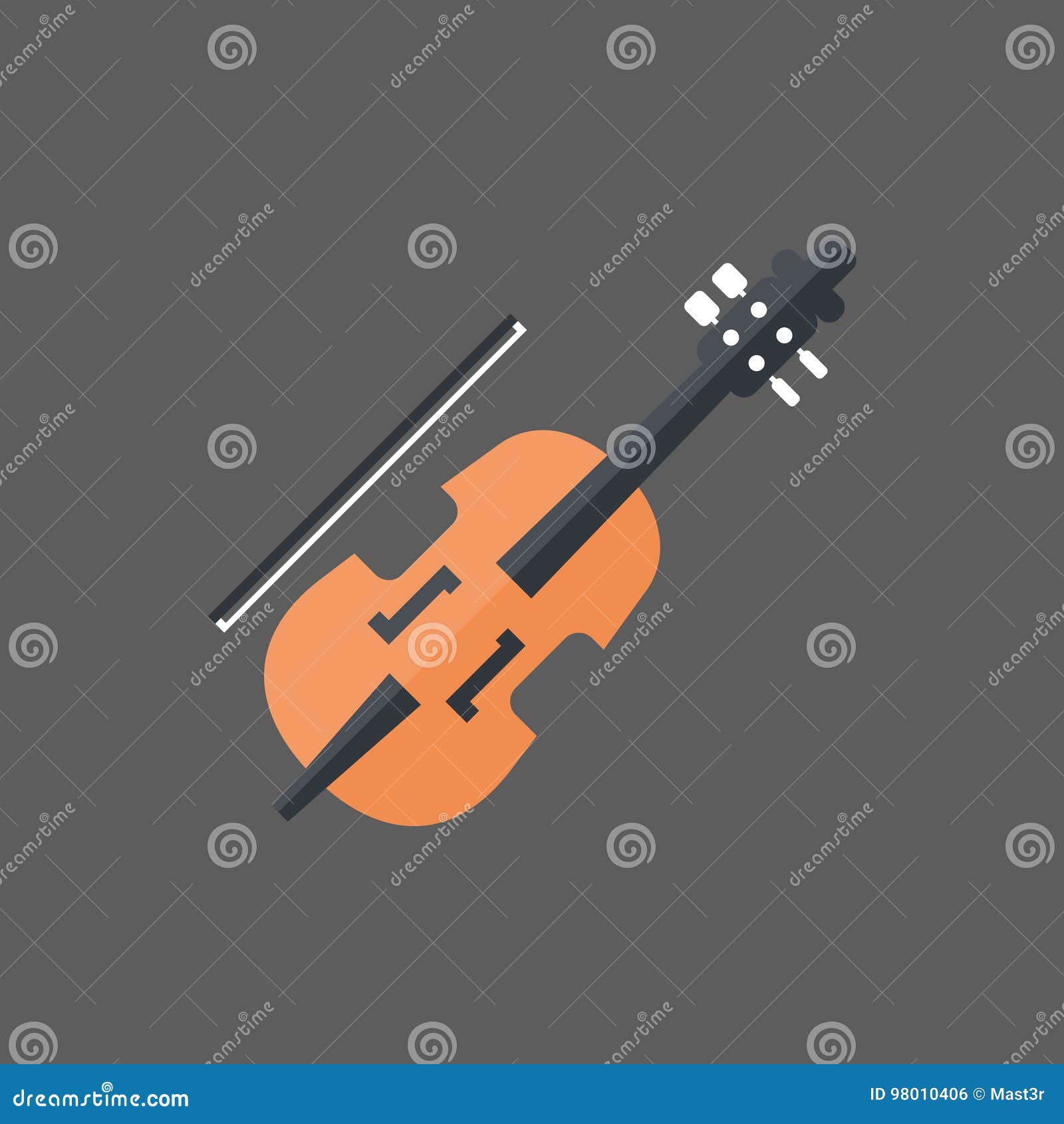 Violin Icon Music Instruments Concept Stock Vector - Illustration of ...