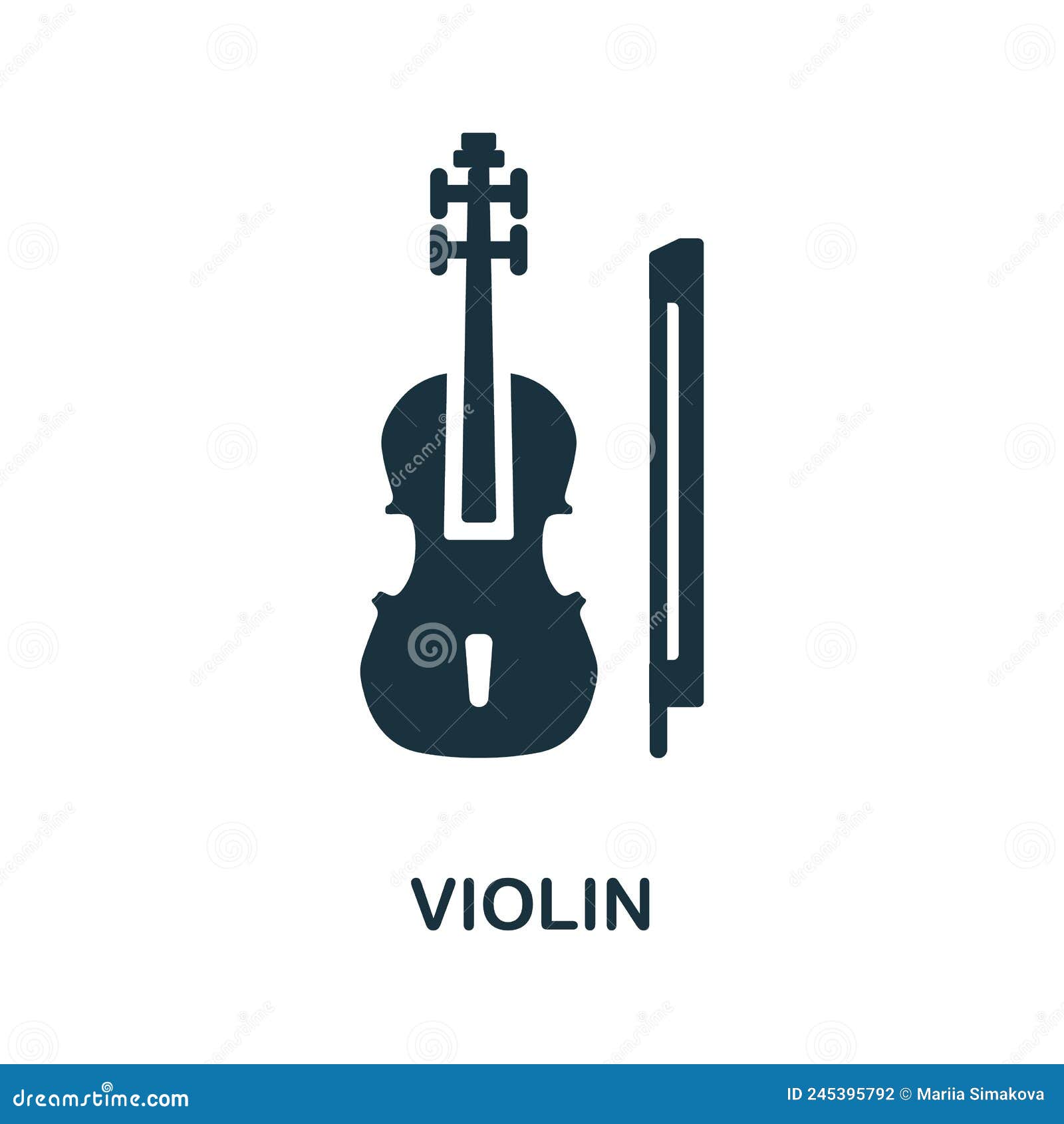 Violin Icon. Simple Element from Musical Instruments Collection ...
