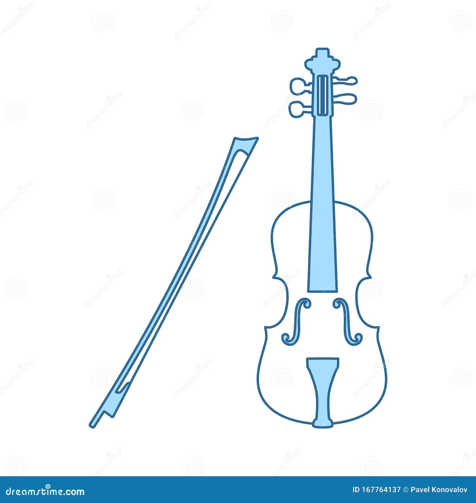 Violin Icon stock vector. Illustration of classic, classical - 167764137