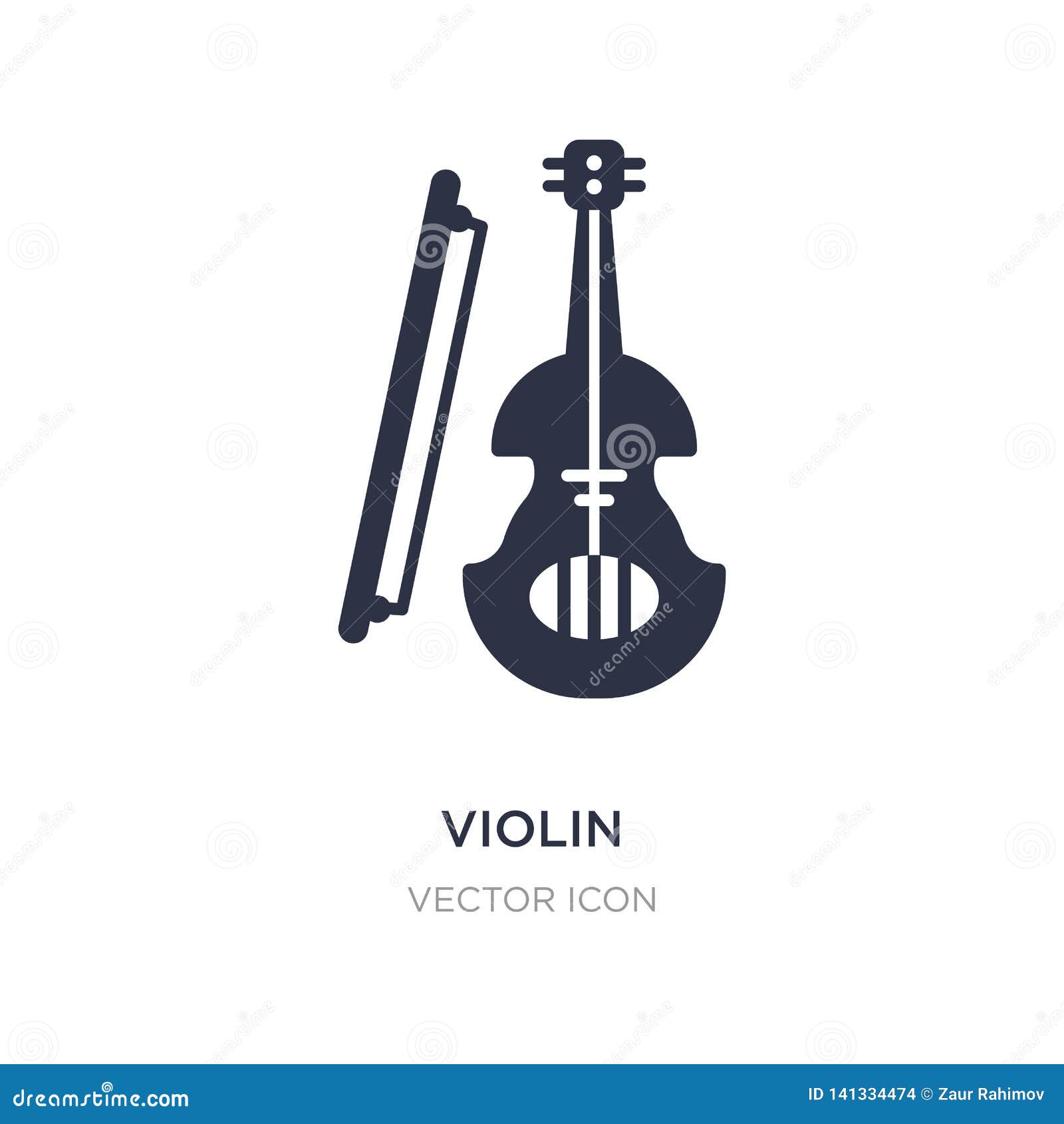Violin Icon on White Background. Simple Element Illustration from ...