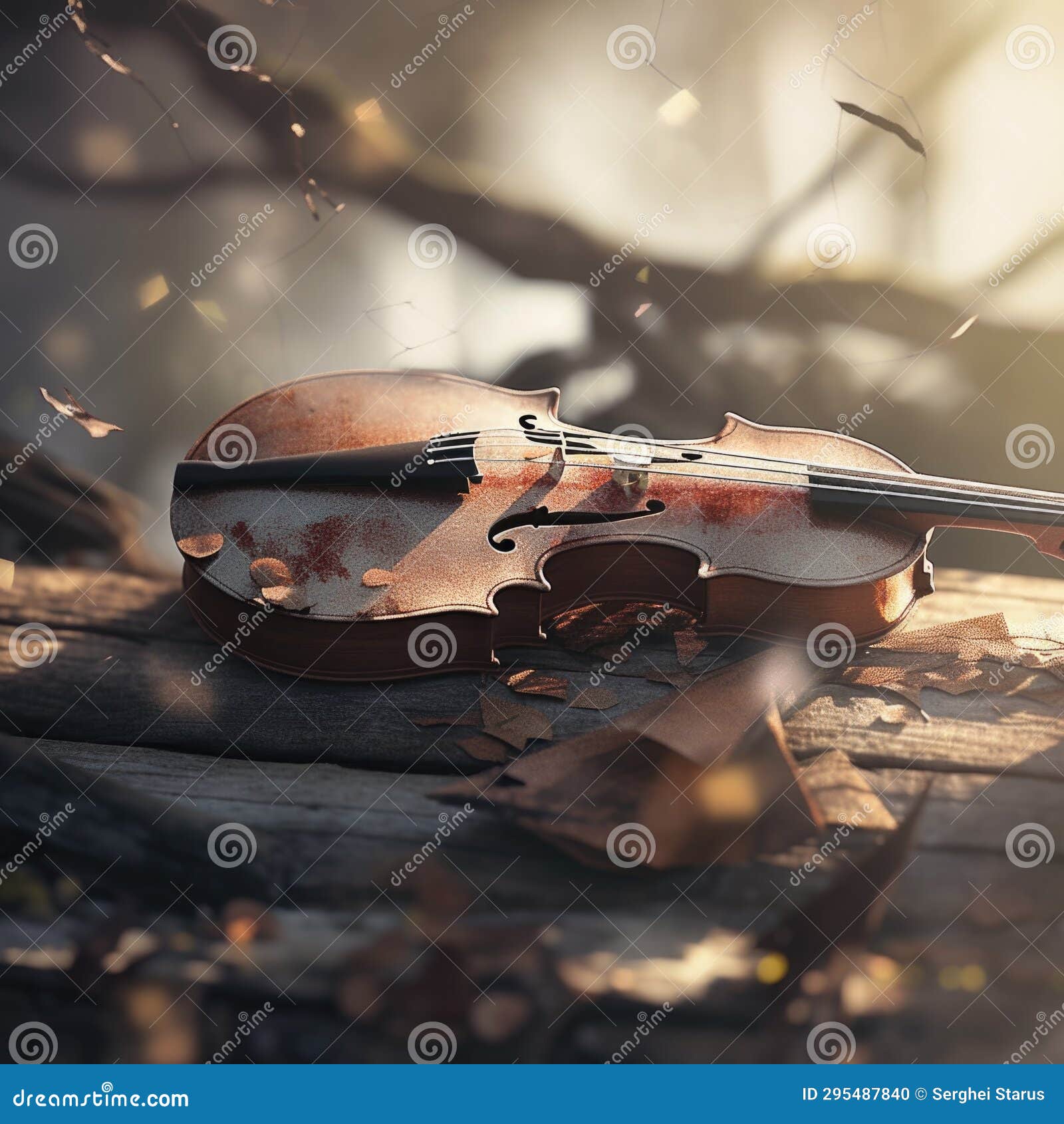 Violin With A Bow Laying In An Open Black Fiddle Case On The Table ...
