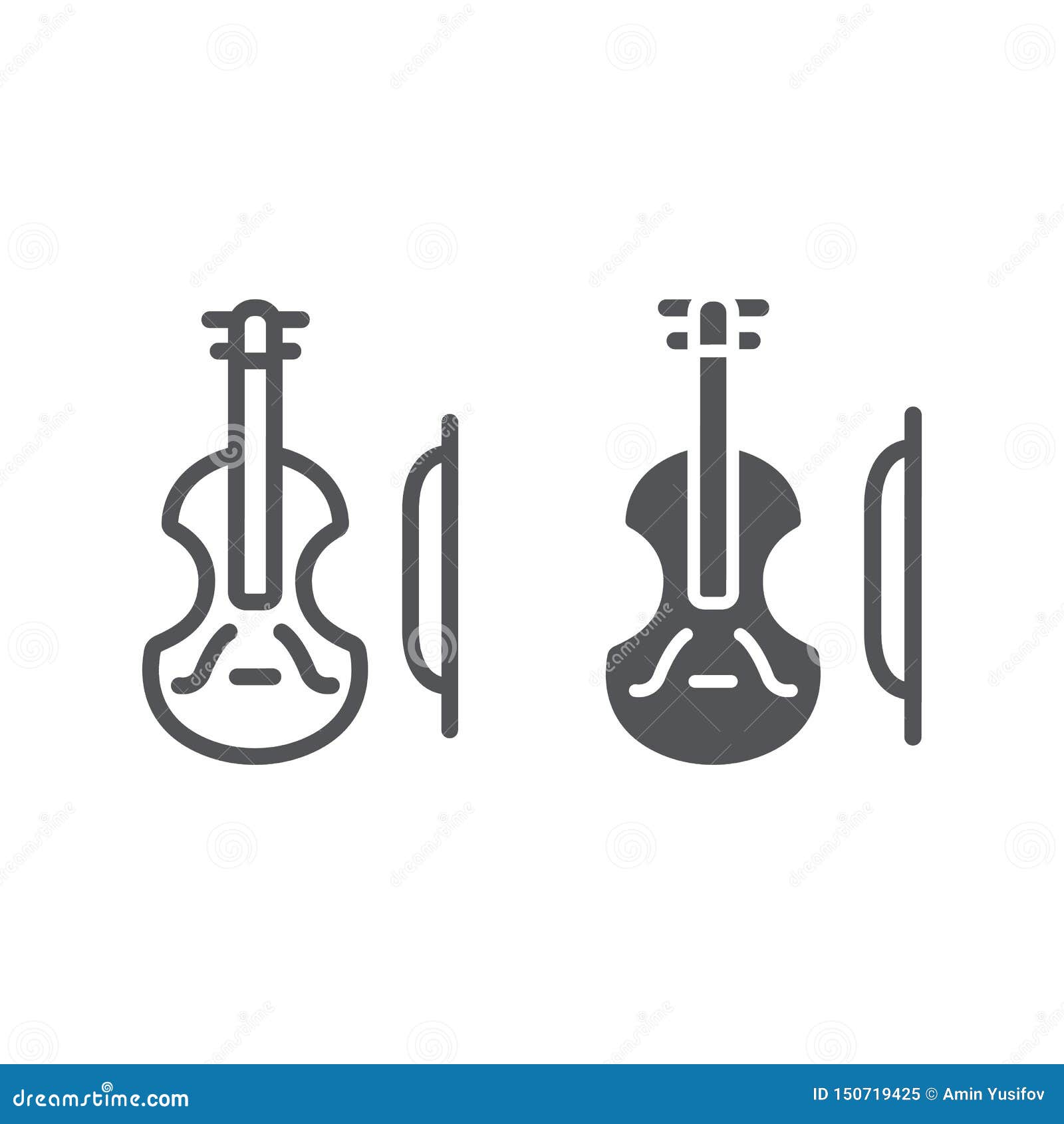 Cello Linear Icon. Modern Outline Cello Logo Concept On White Ba Vector ...