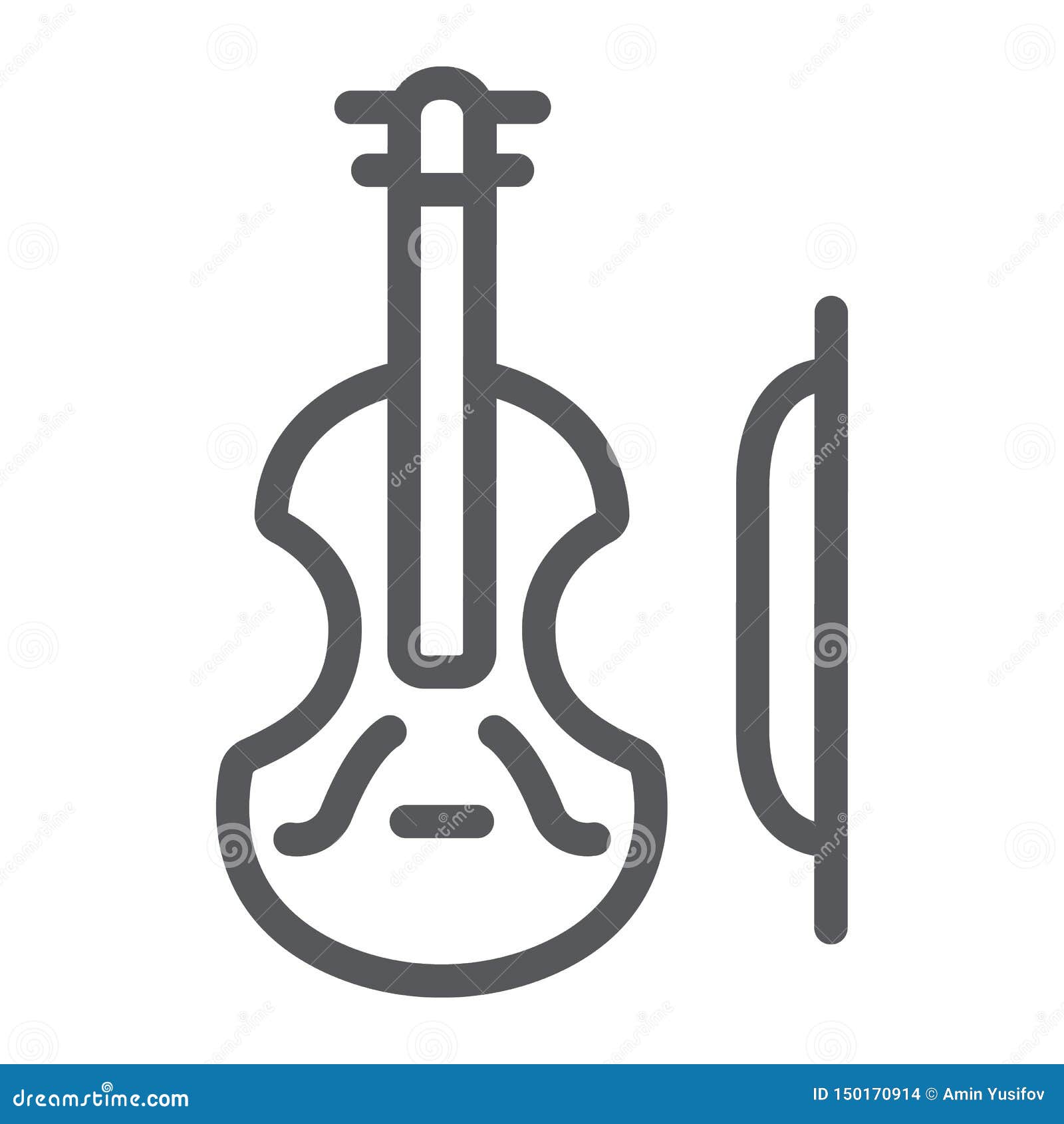 Cello Linear Icon. Modern Outline Cello Logo Concept On White Ba Vector ...