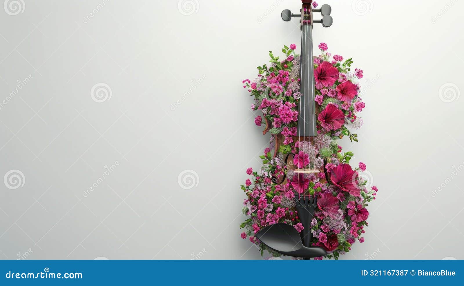 A Violin Made of Pink Roses AIG535 Stock Image - Image of violinst ...