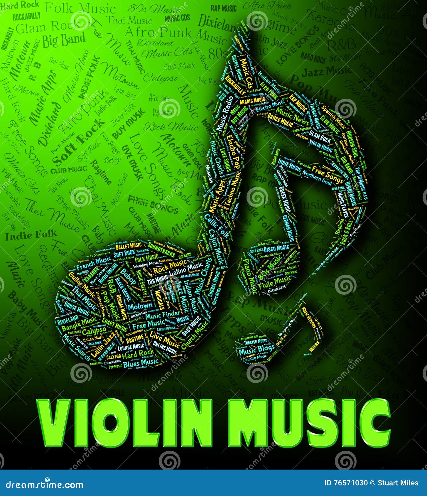 Violin Music Indicates String Instrument and Fiddle Stock Illustration ...