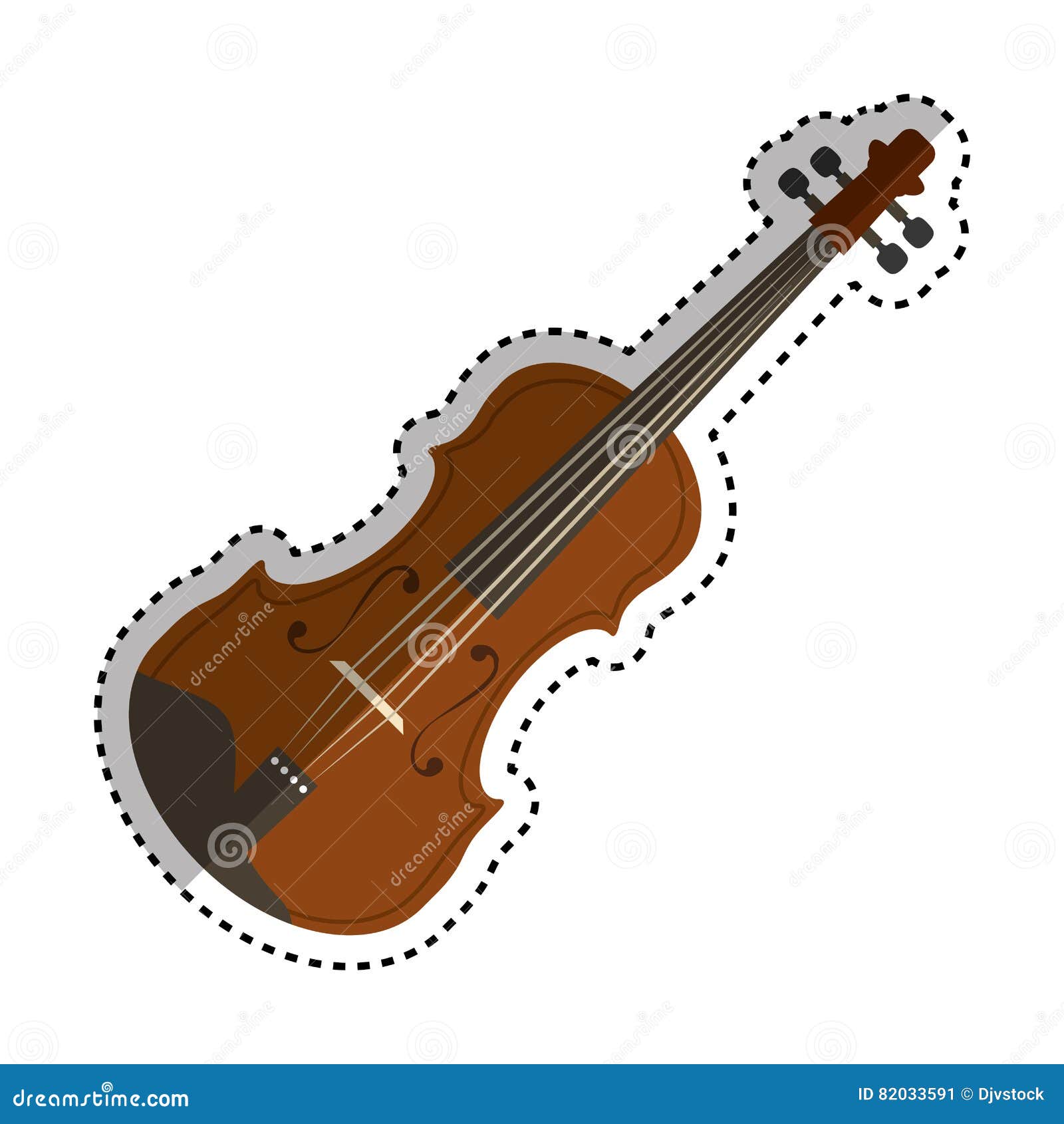 Violin music instrument stock vector. Illustration of media - 82033591