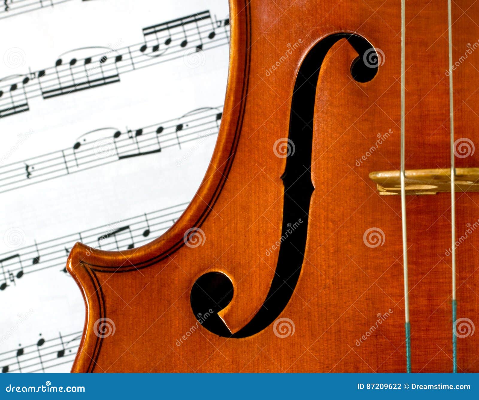 Violin and music notes stock photo. Image of music, instrument - 87209622