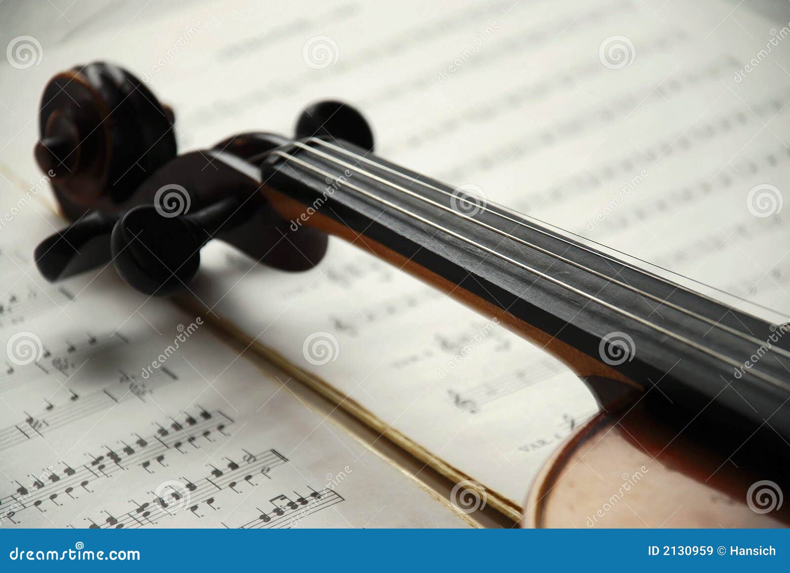 Violin on music paper stock image. Image of violinist - 2130959