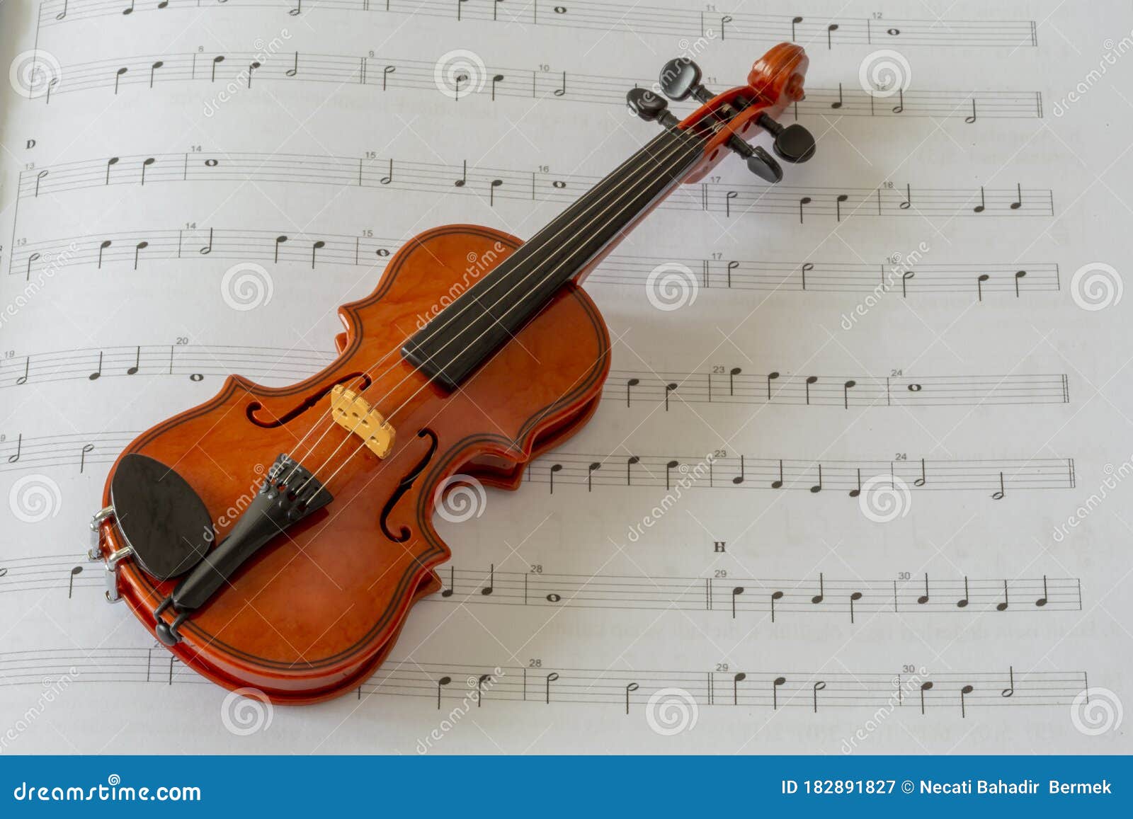 Violin on note paper stock image. Image of abstract - 182891827