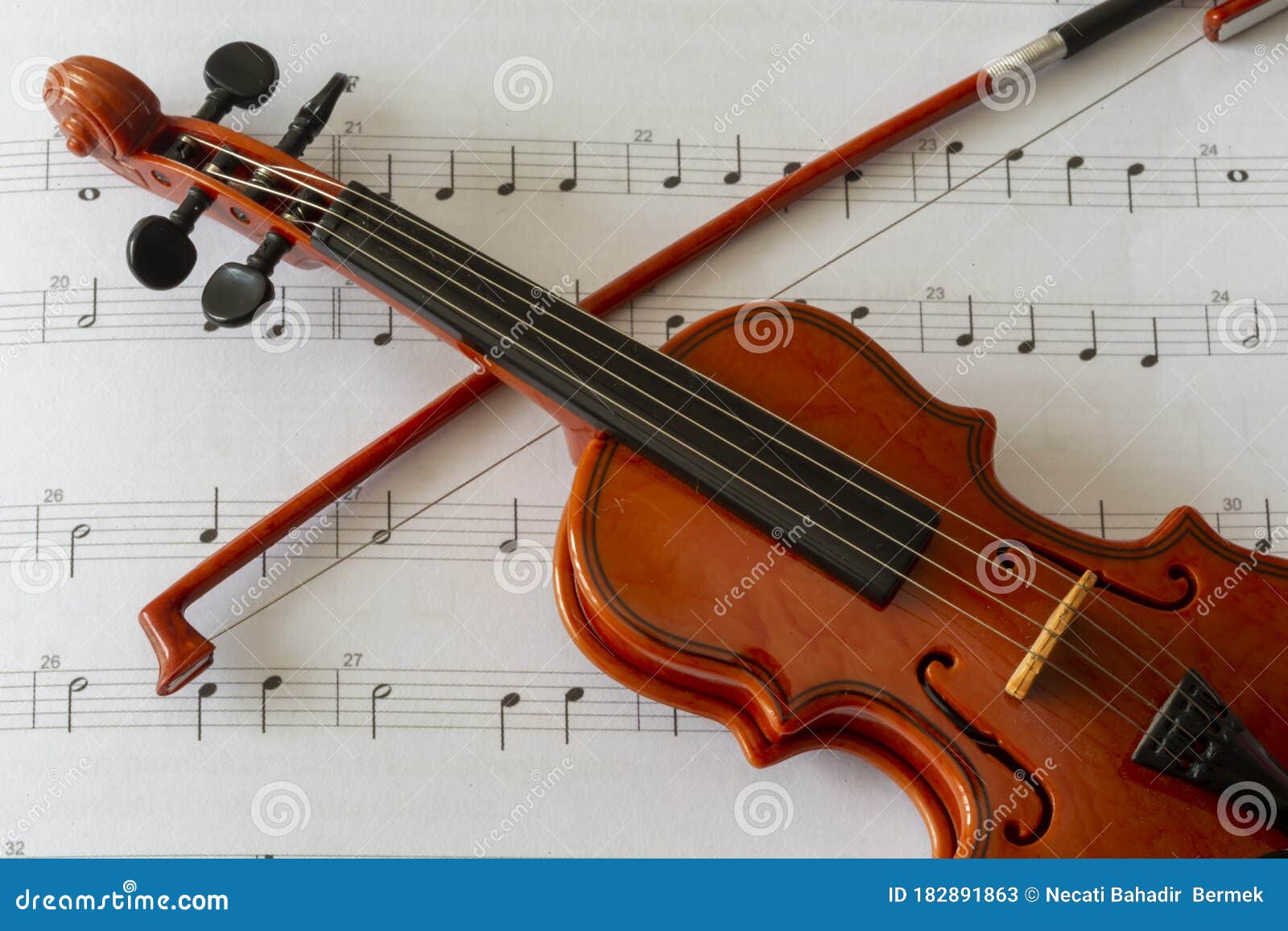 Violin on note paper stock image. Image of abstract - 182891863
