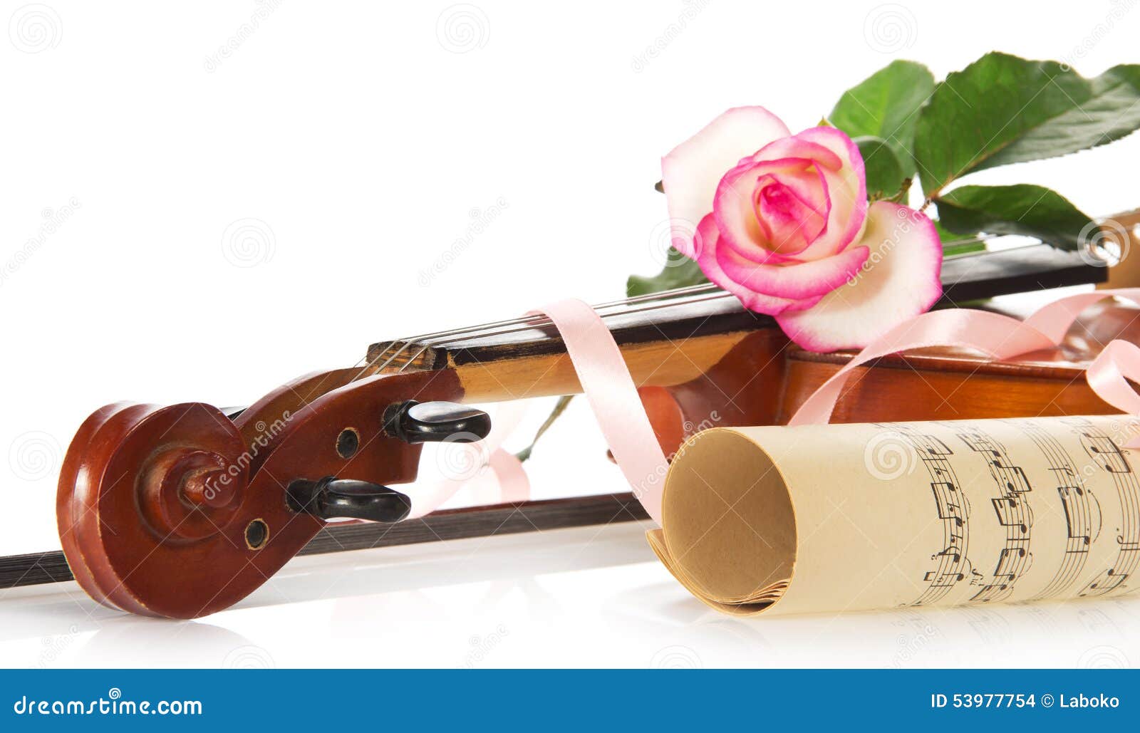 Violin and notes stock photo. Image of beauty, instrument - 53977754
