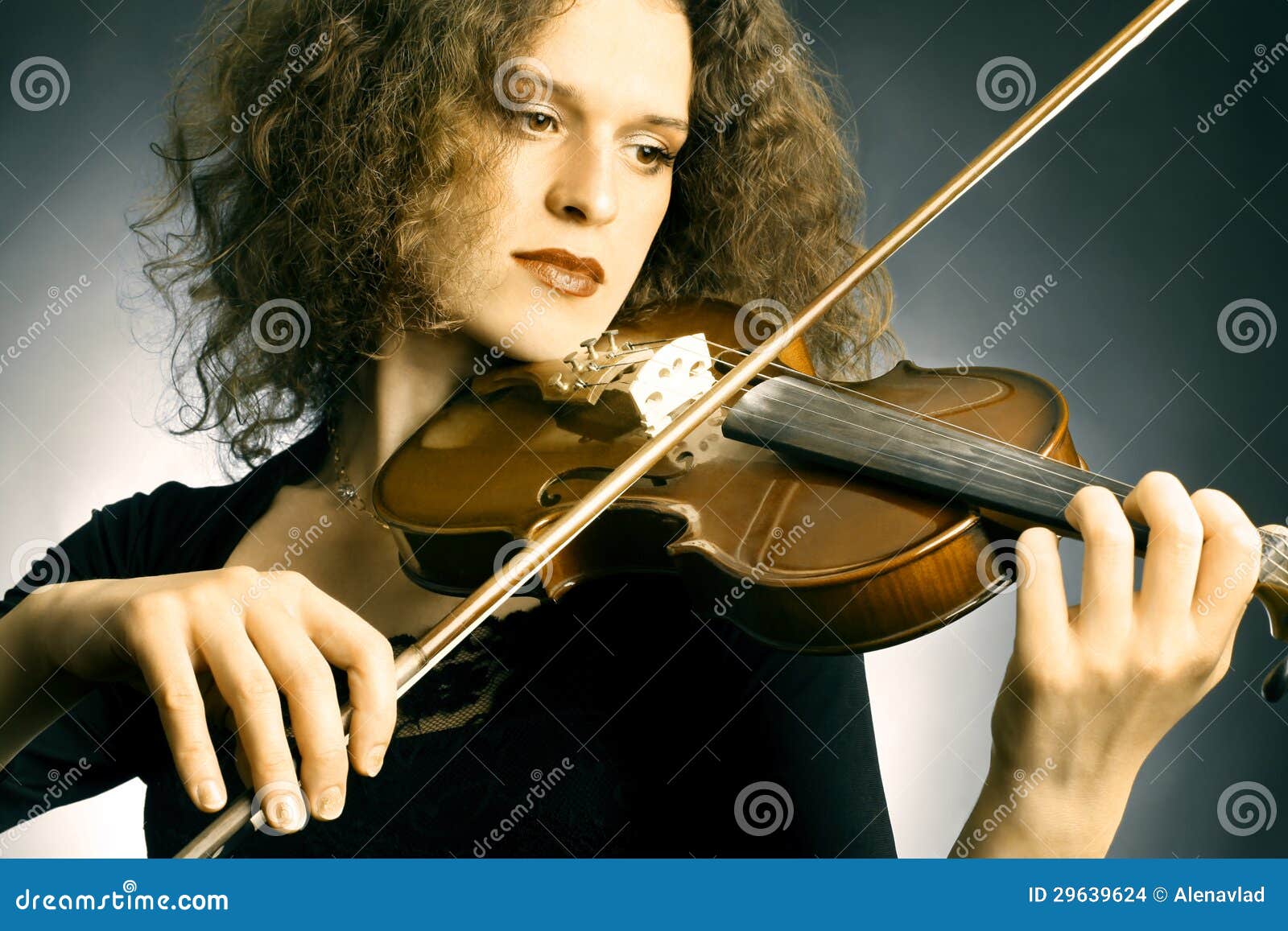 Violin orchestra player stock photo. Image of instrument - 29639624