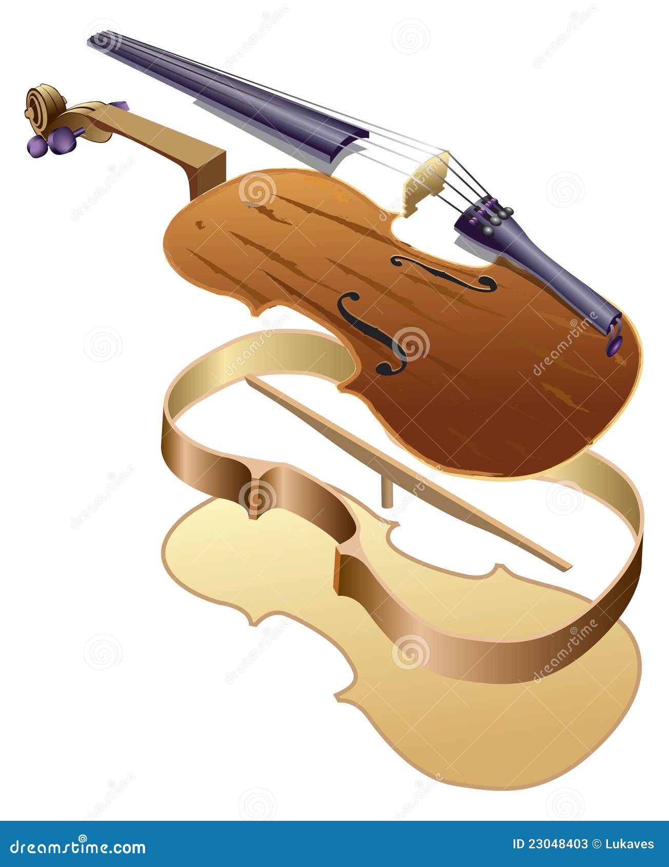 Violin parts stock vector. Illustration of strings, play - 23048403