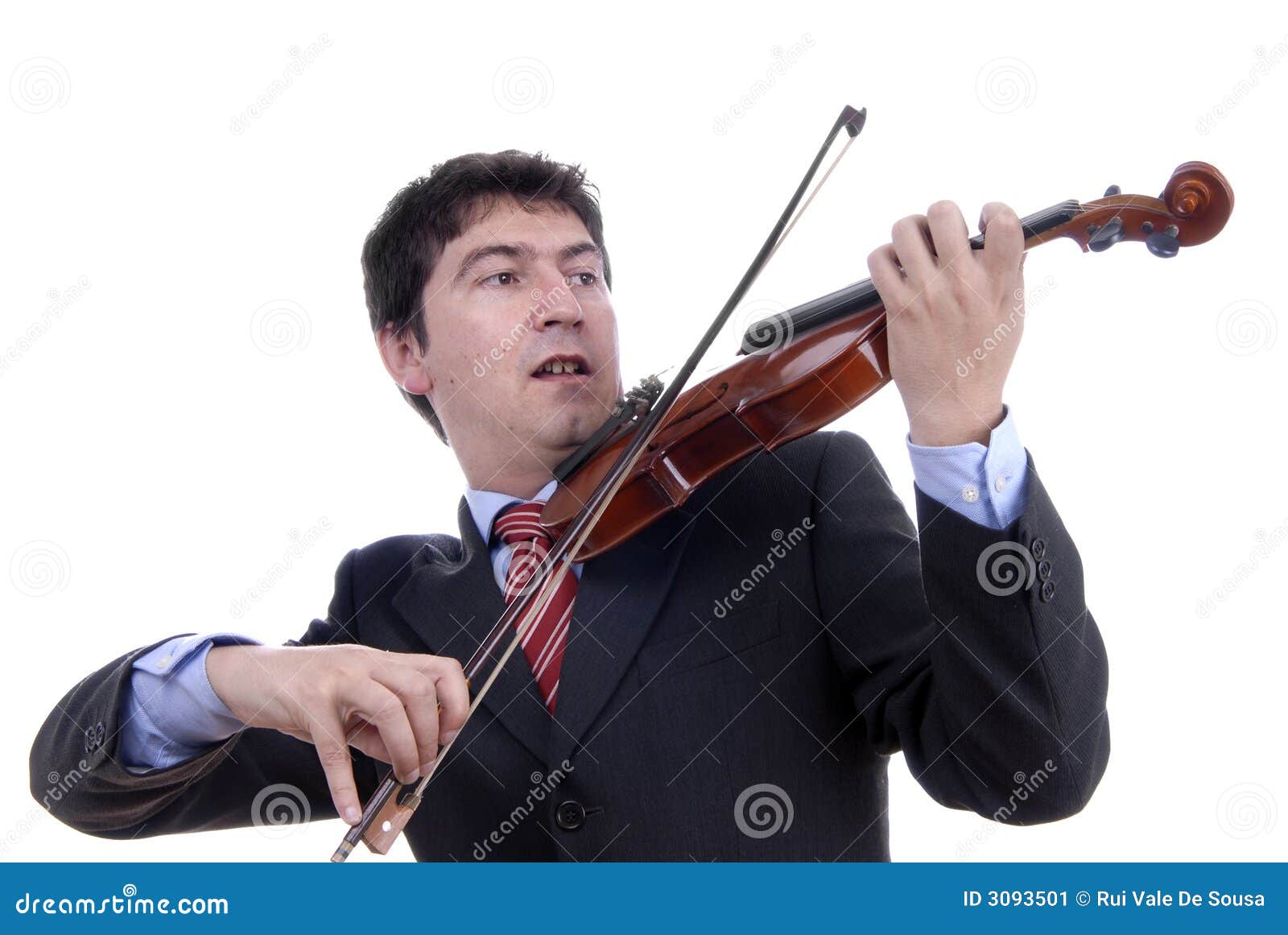 Violin player stock image. Image of isolated, hair, play - 3093501