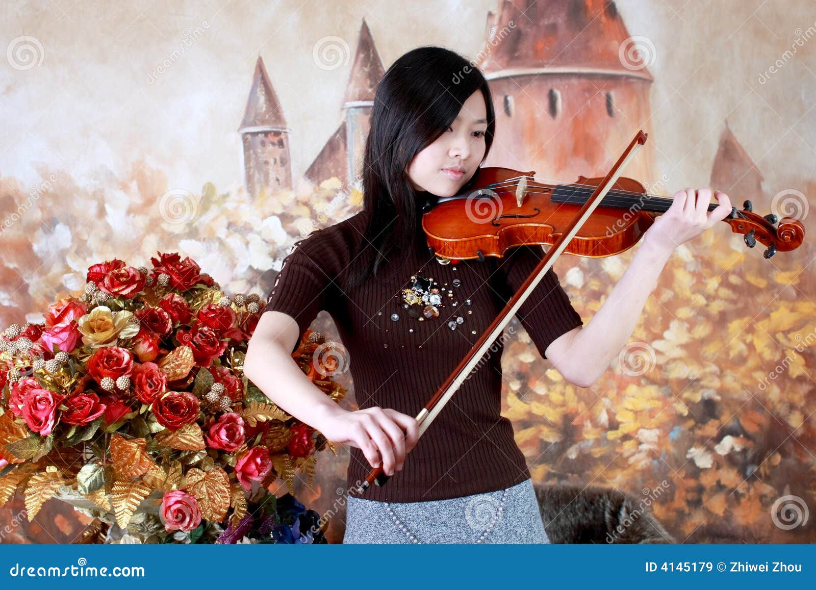 Violin Player Stock Image | CartoonDealer.com #229591
