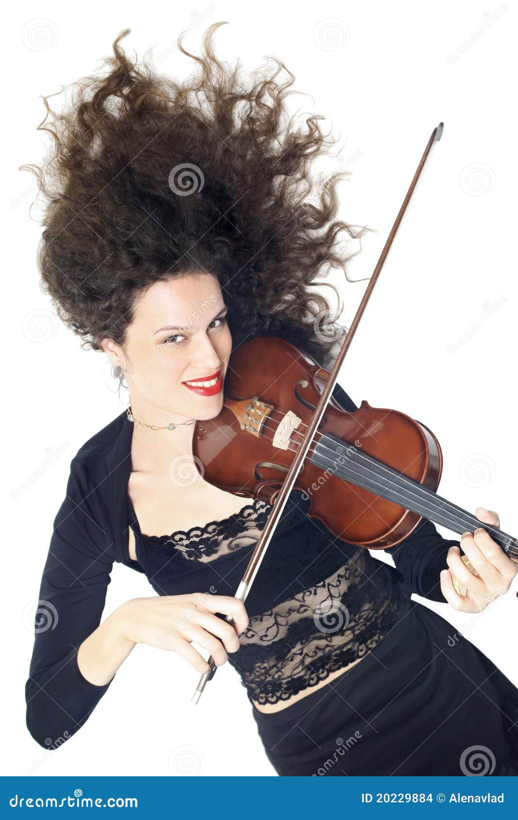 Violin Playing Beautiful Woman Violinist Stock Photo - Image of happy ...