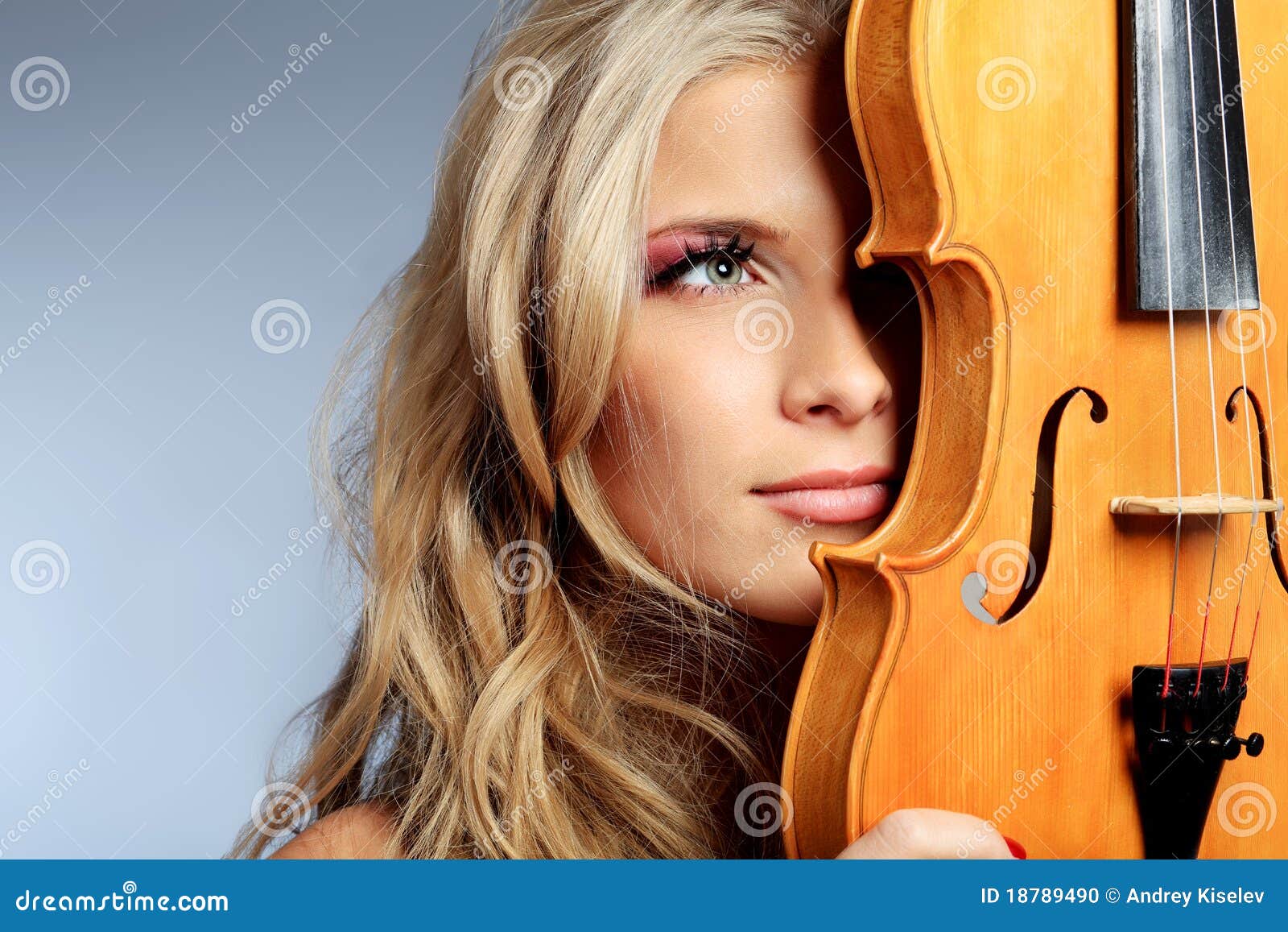 Violin portrait stock photo. Image of musical, look, blonde - 18789490