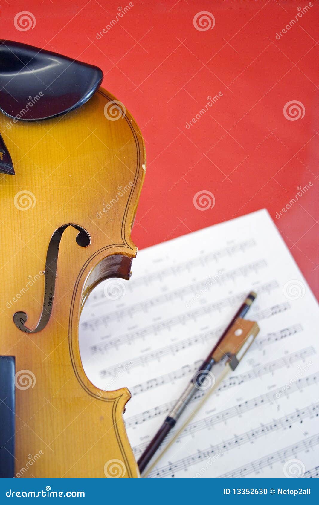 Violin on red stock photo. Image of curve, classic, acoustics - 13352630